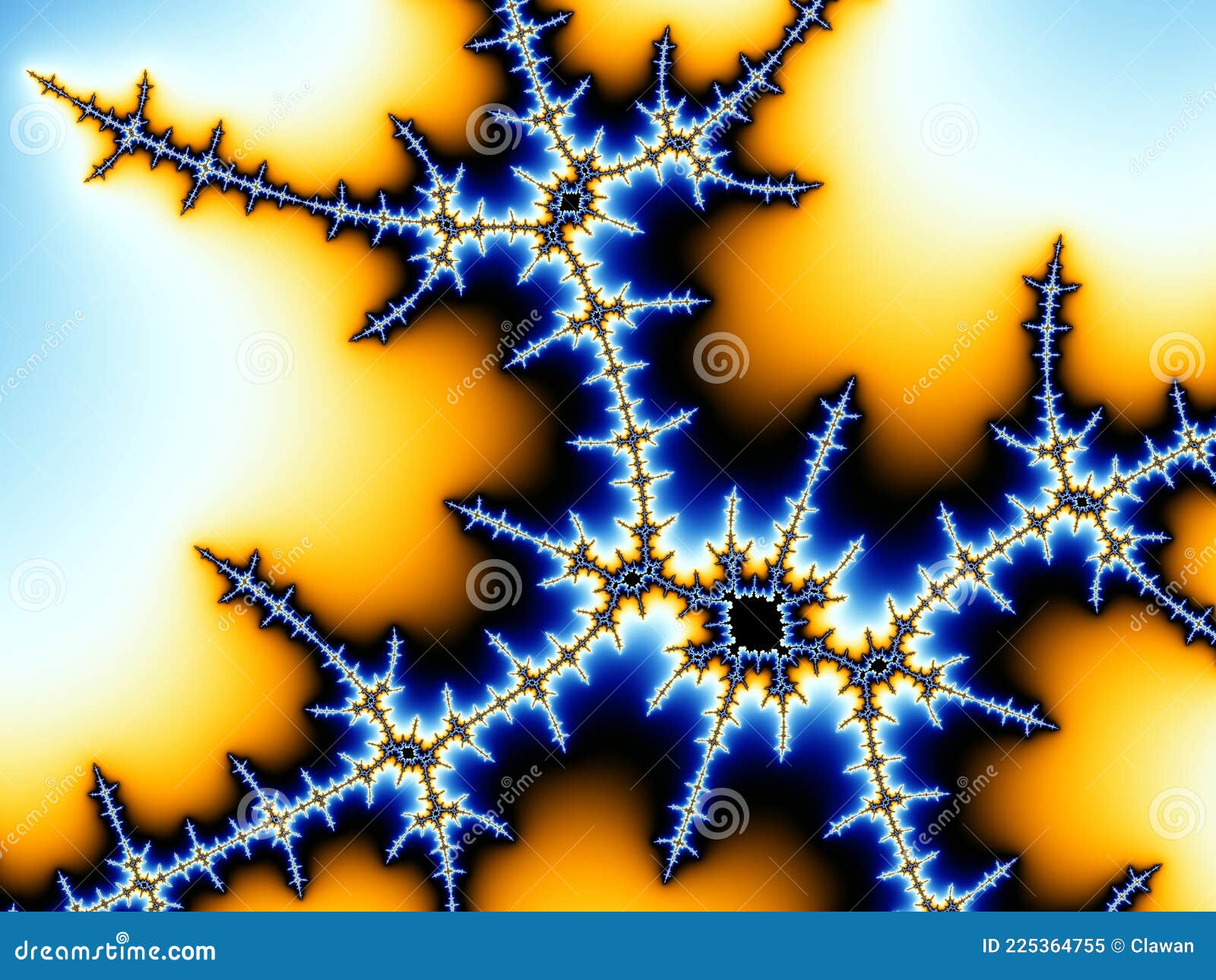 Mathematical Art - Fractal Structure Stock Illustration - Illustration ...