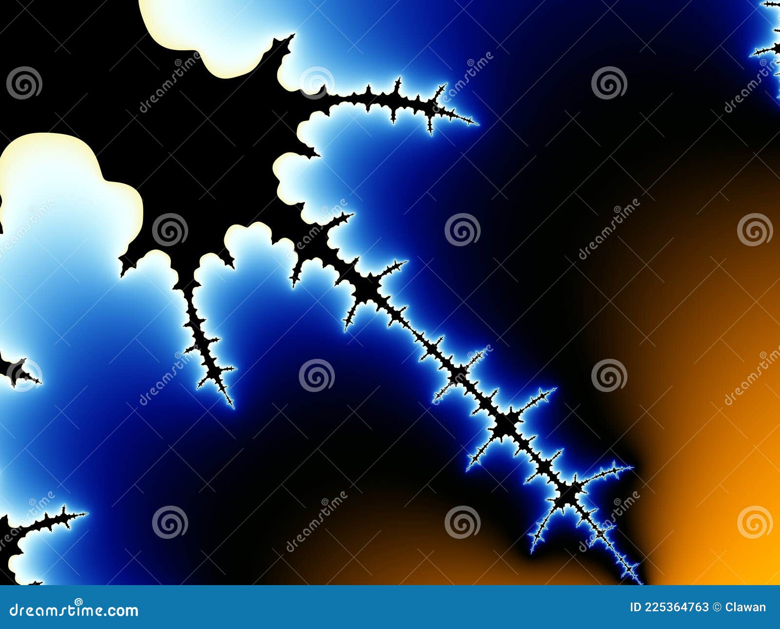 Mathematical Art - Fractal Structure Stock Illustration - Illustration ...