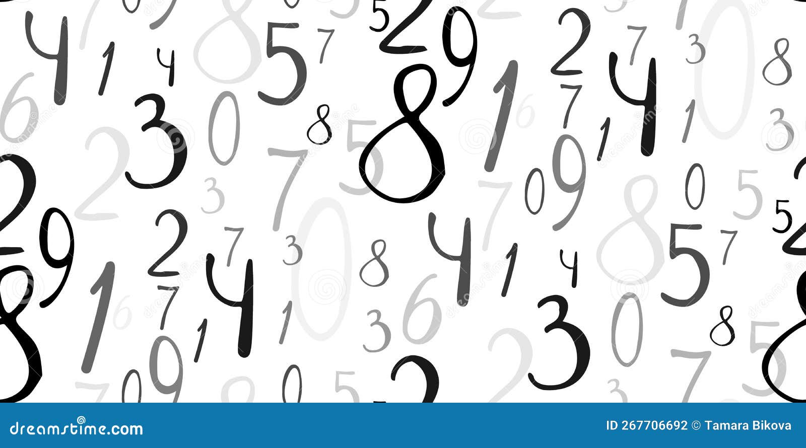 Mathematical Background of Different Numbers Stock Vector ...