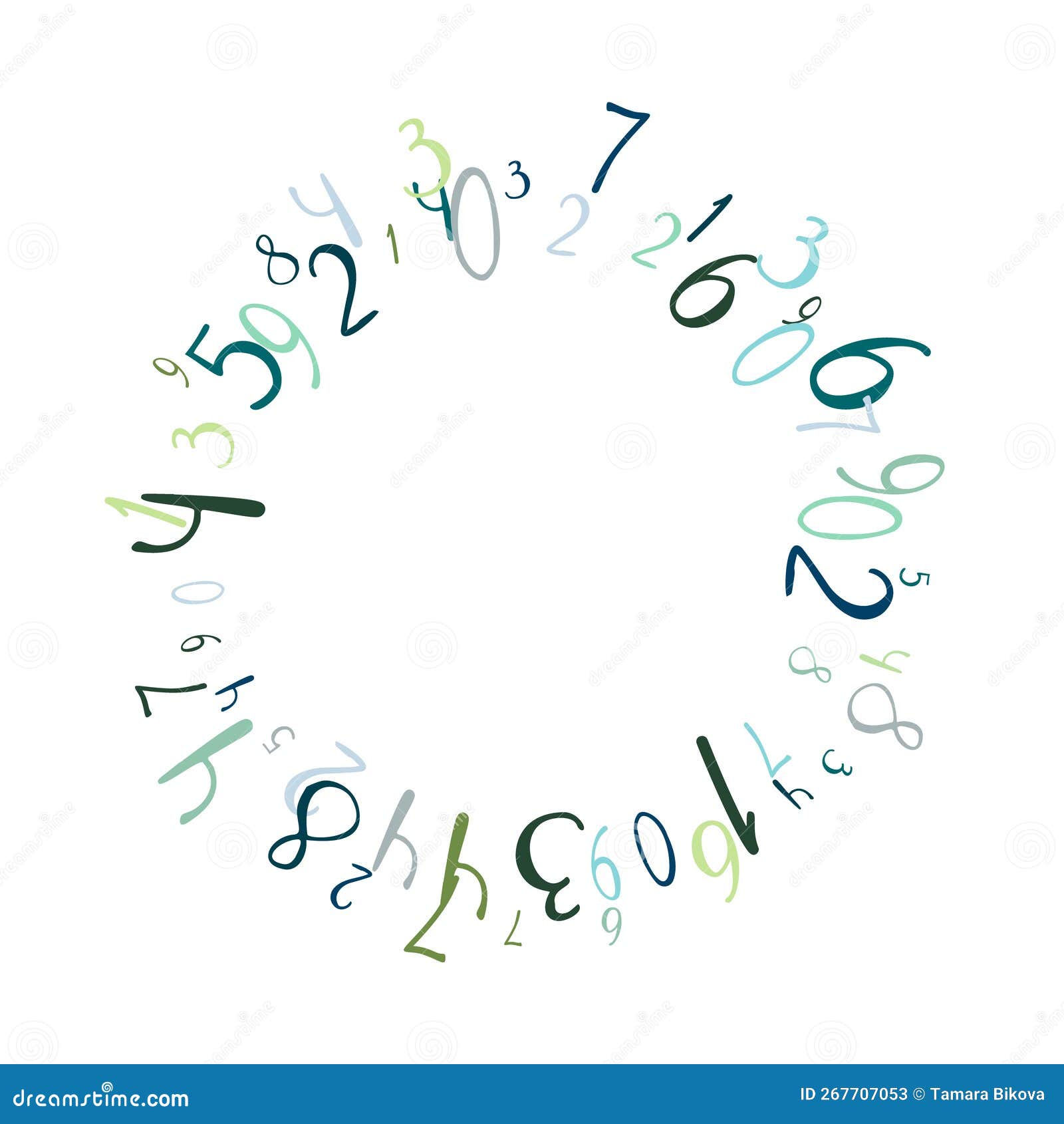 Mathematical Background of Different Numbers Stock Vector ...