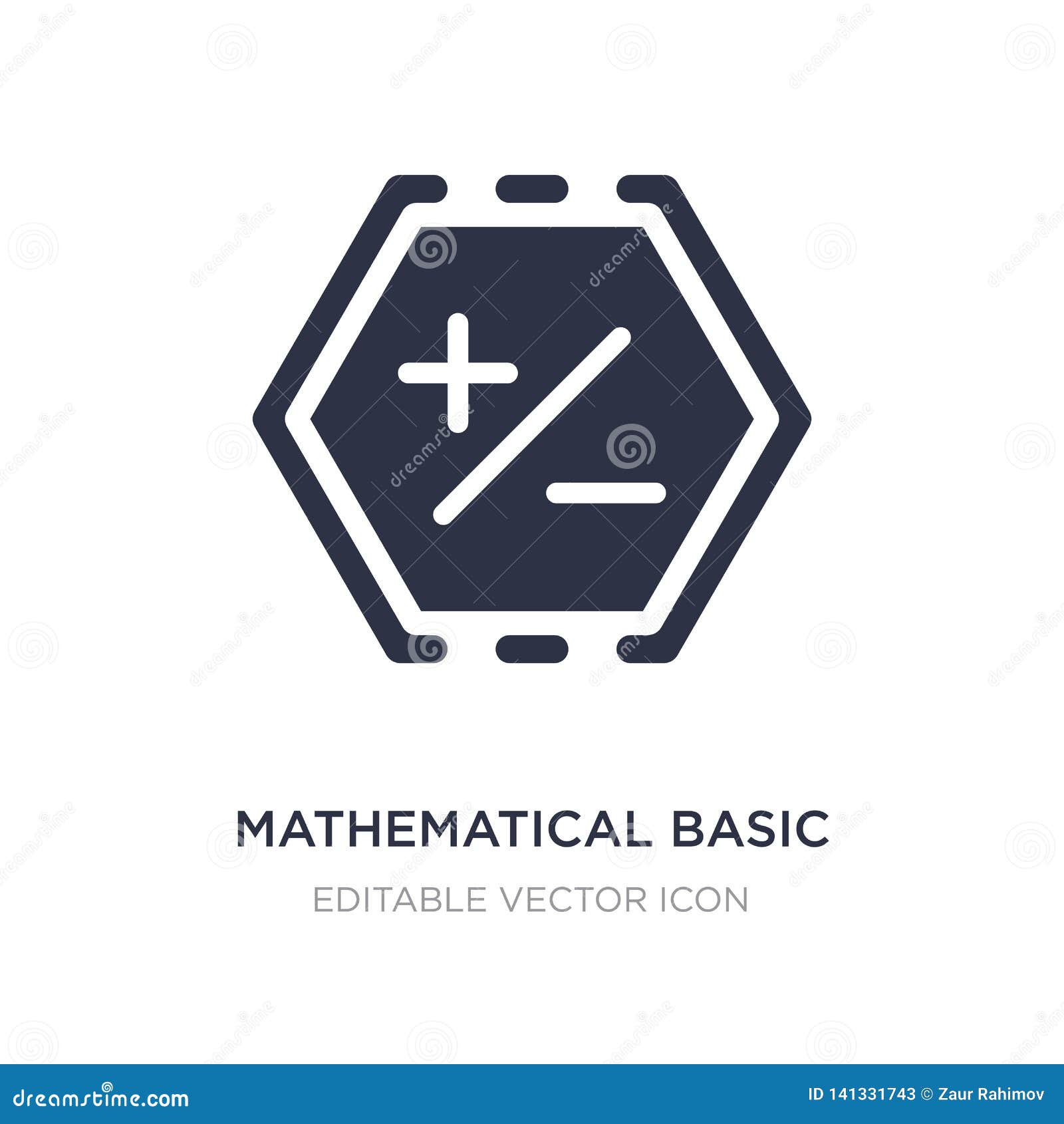 Mathematical Basic Icon On White Background. Simple Element ...