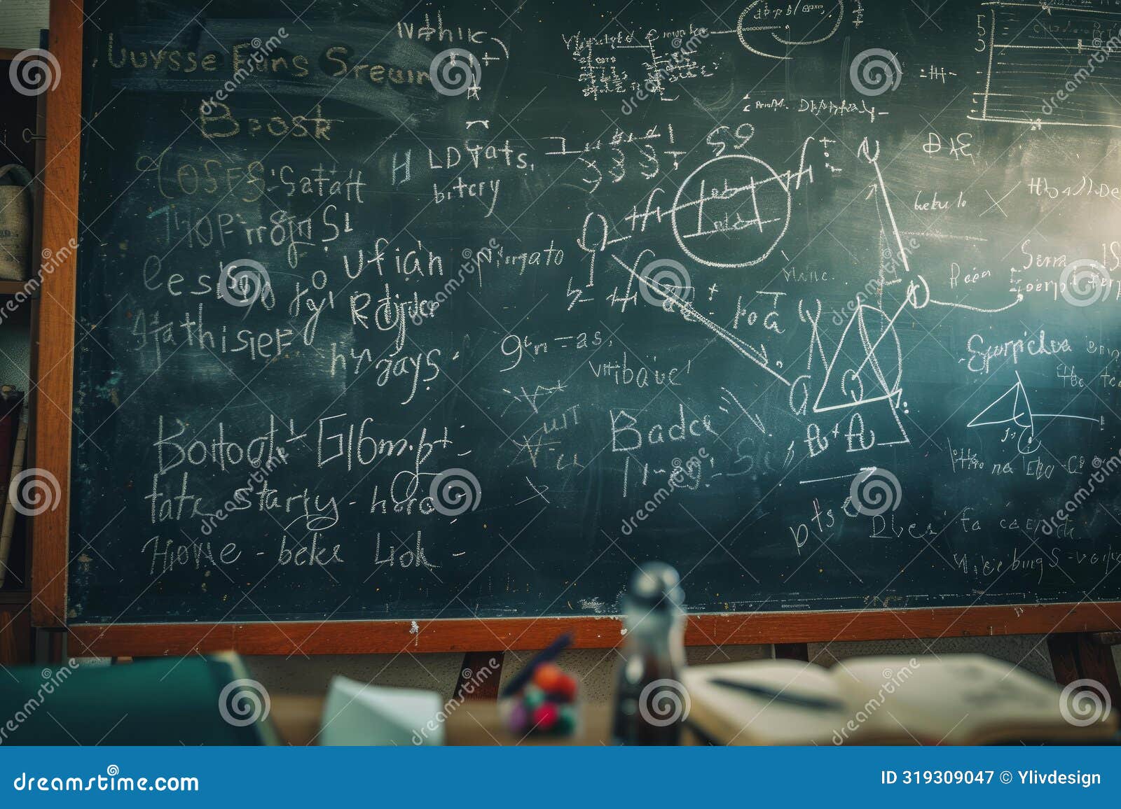 Mathematical Blackboard Scientific Formulas. Generate Ai Stock ...