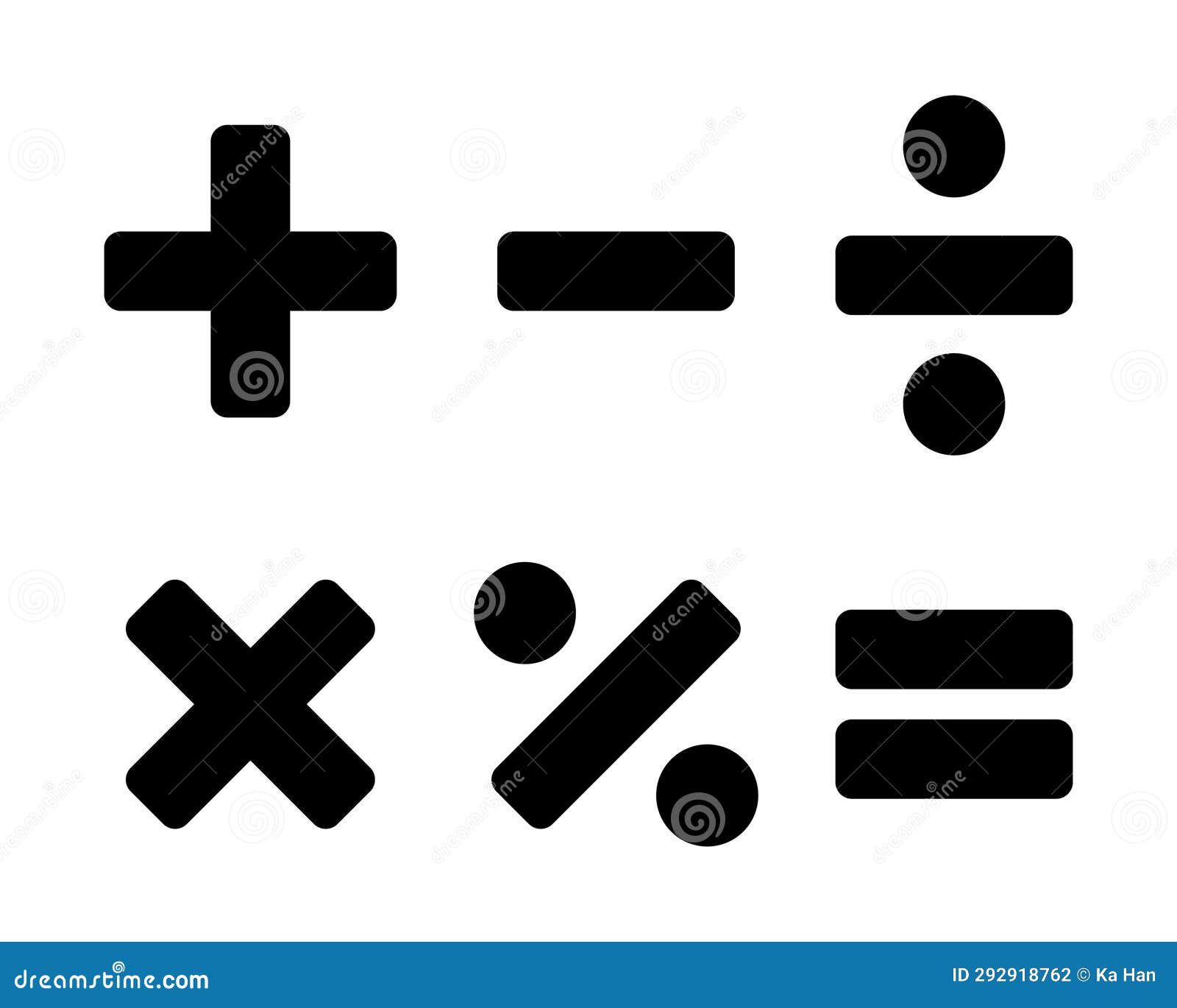 Mathematical Calculation Symbol Icon Vector. Basic Elements of ...