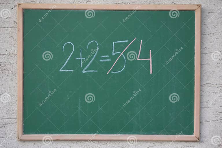 Mathematical Calculation Wrong. Stock Image - Image of calculation ...