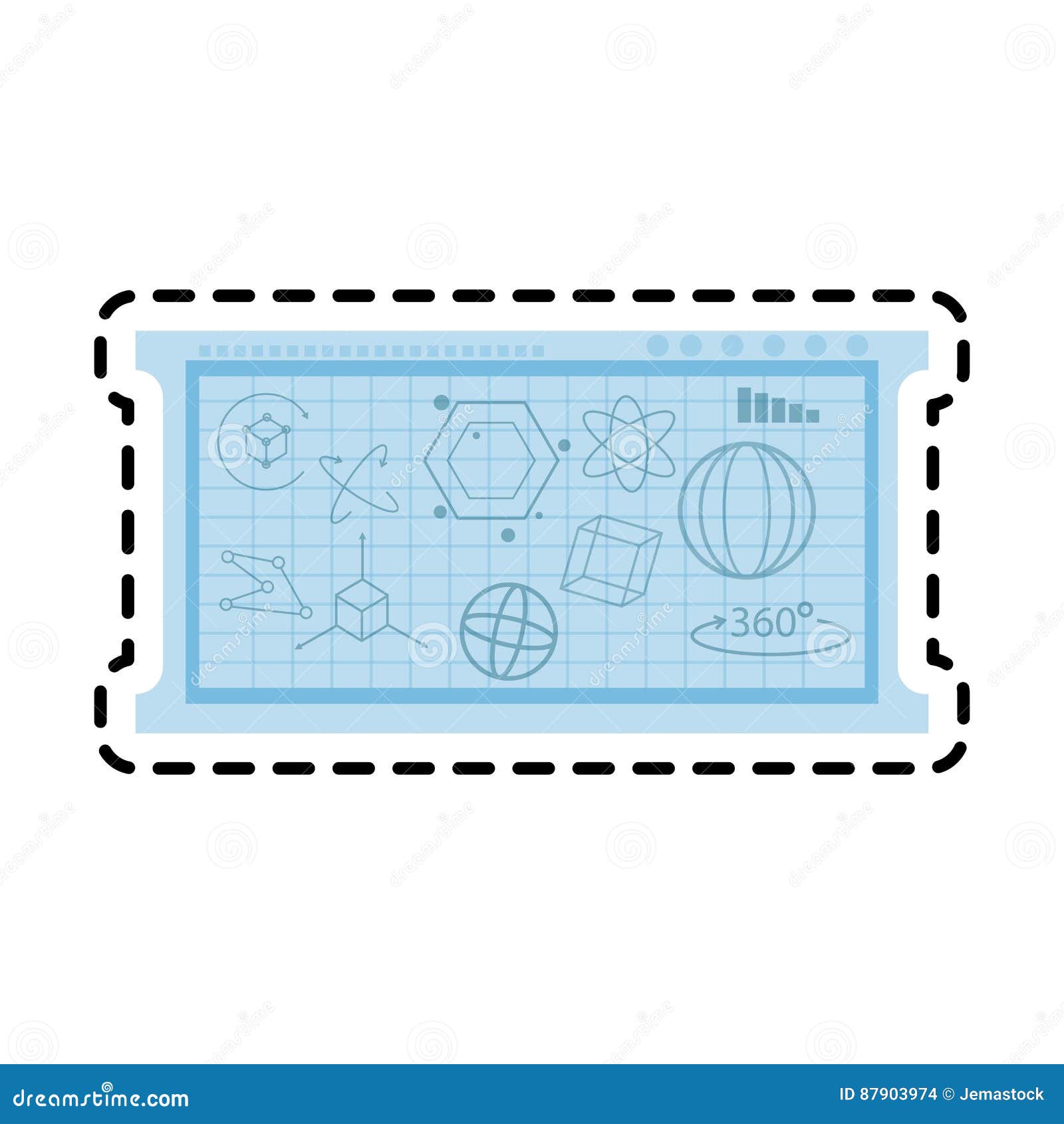 Mathematical Calculations on Blue Board Icon Image Stock Illustration ...
