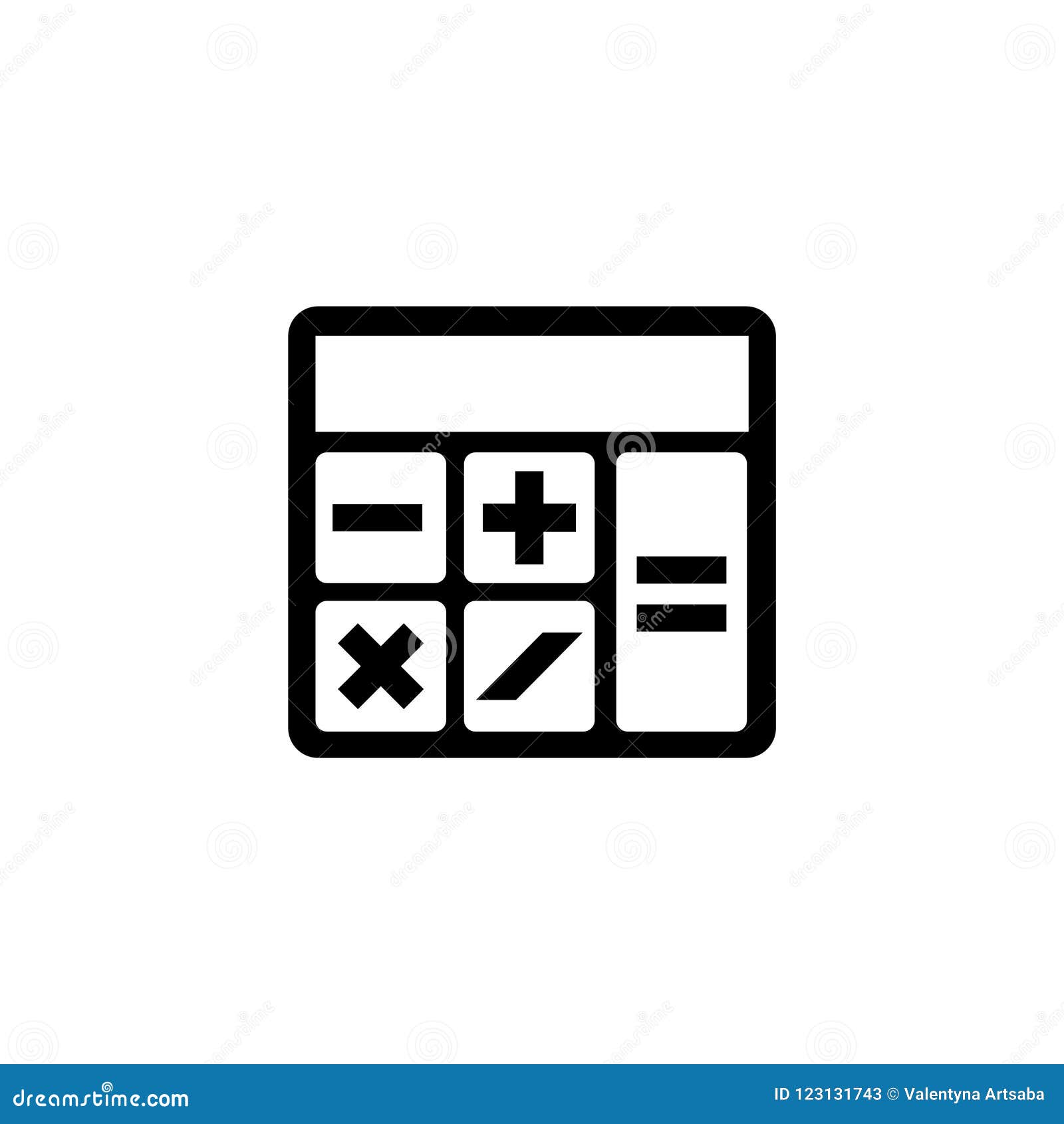 Mathematical Calculator Flat Vector Icon Stock Vector - Illustration of ...