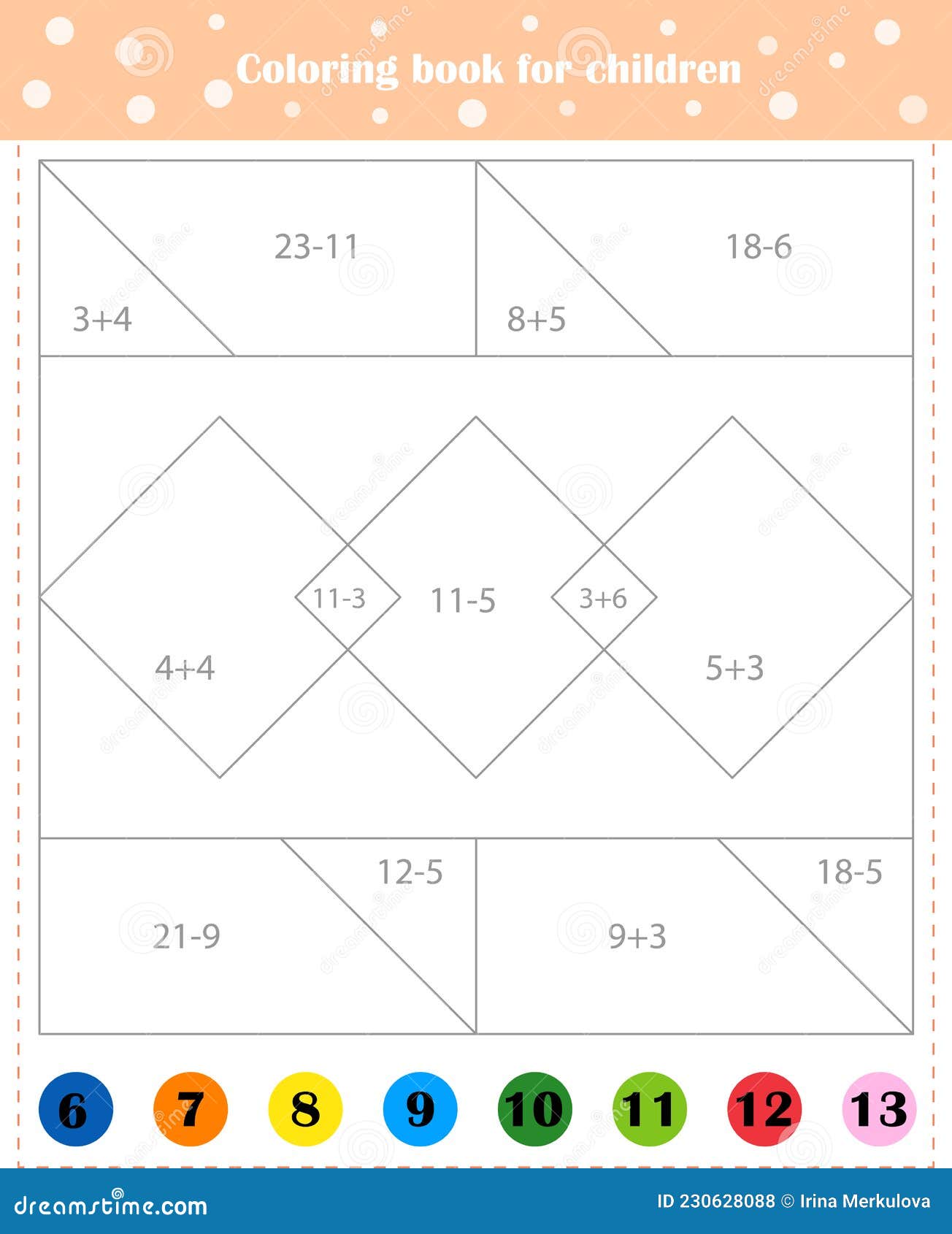 Mathematical Coloring Book For Children. Royalty-Free Stock Image ...