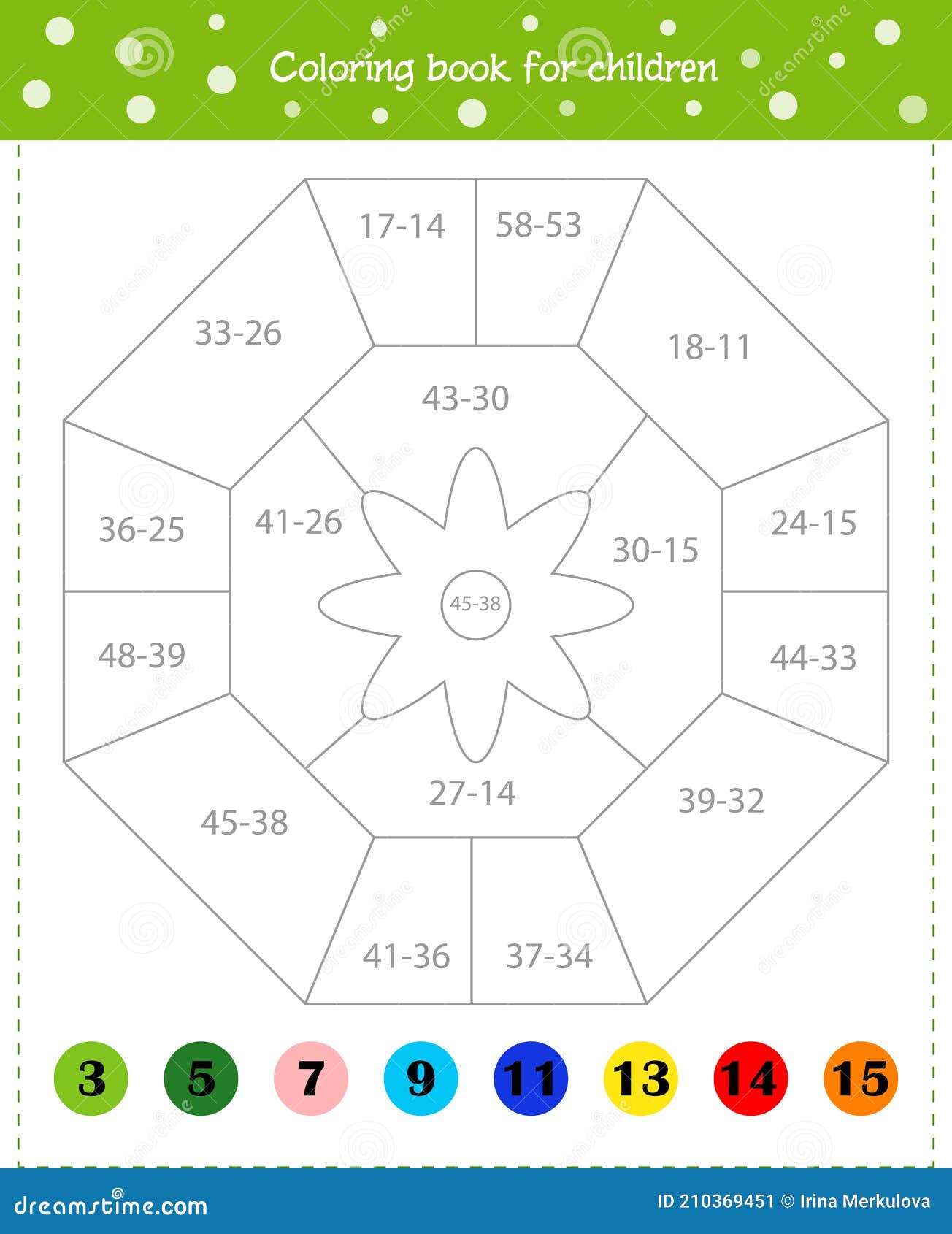 Mathematical Coloring Book For Children. Subtraction Examples ...