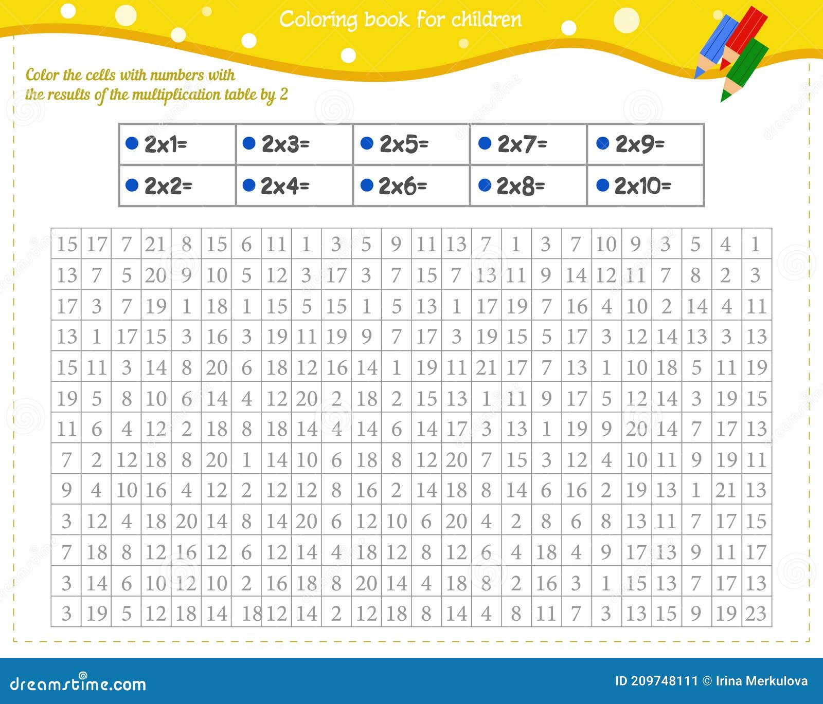 Mathematical Coloring. Securing an Account. Multiplication Table by 2 ...