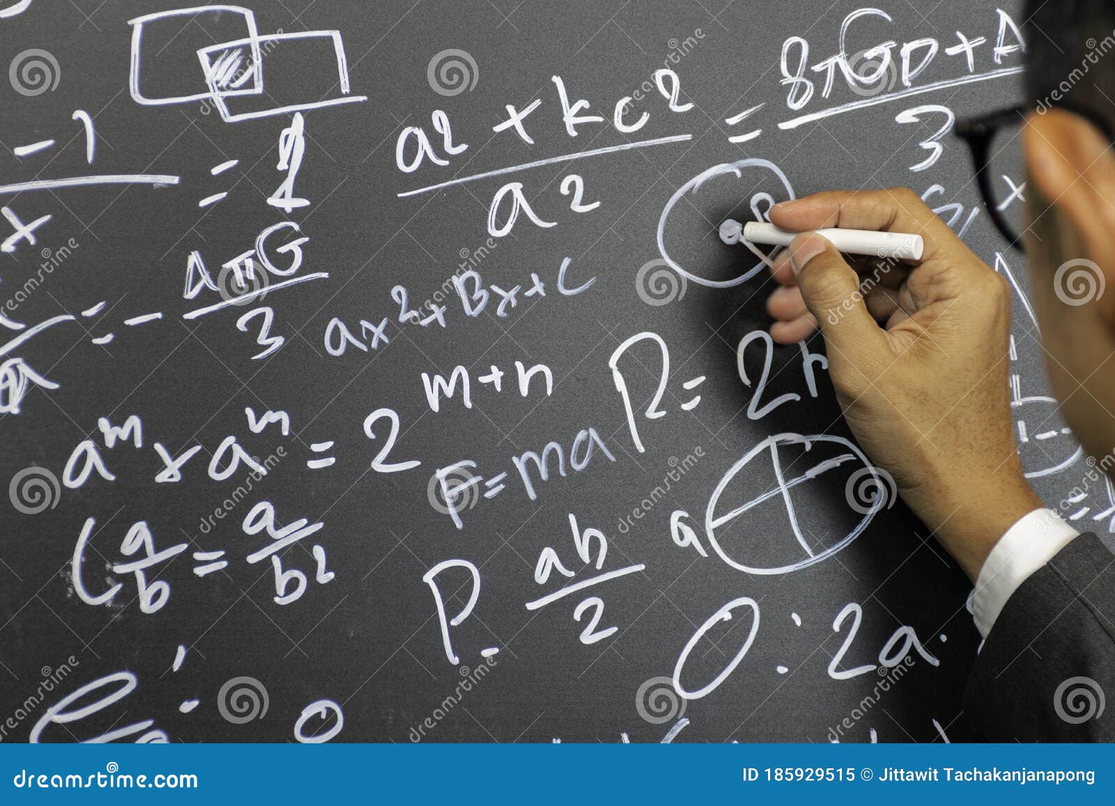 Mathematical Concepts. the Teacher Explained Math Problems Stock Image ...