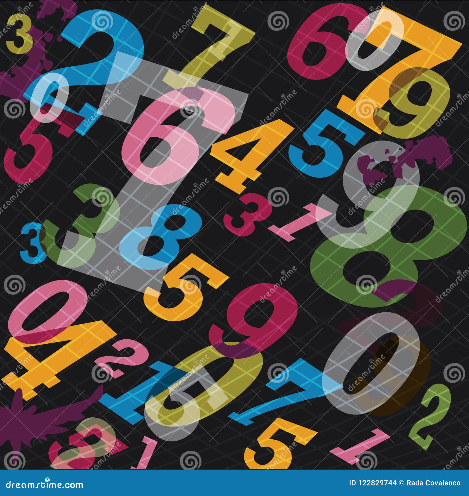 Mathematical Digital Code Background Stock Vector - Illustration of ...