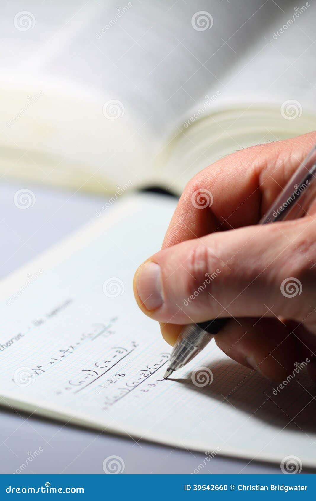 Mathematical Equation Man Writing B Stock Photo - Image of equation ...