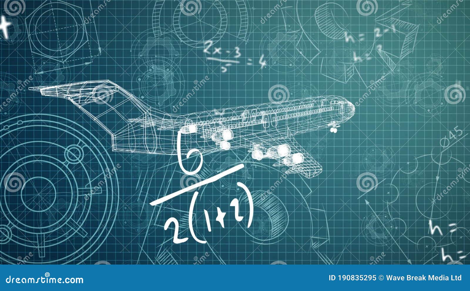 Mathematical Equations Against 3D Airplane Model Stock Video - Video of ...