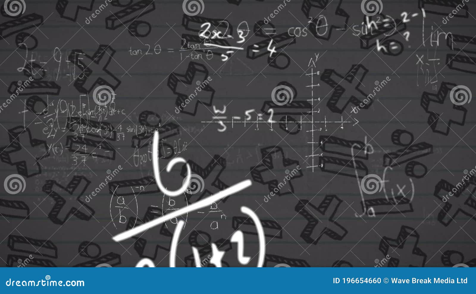 Mathematical Equations Against Mathematical Symbols Stock Footage ...