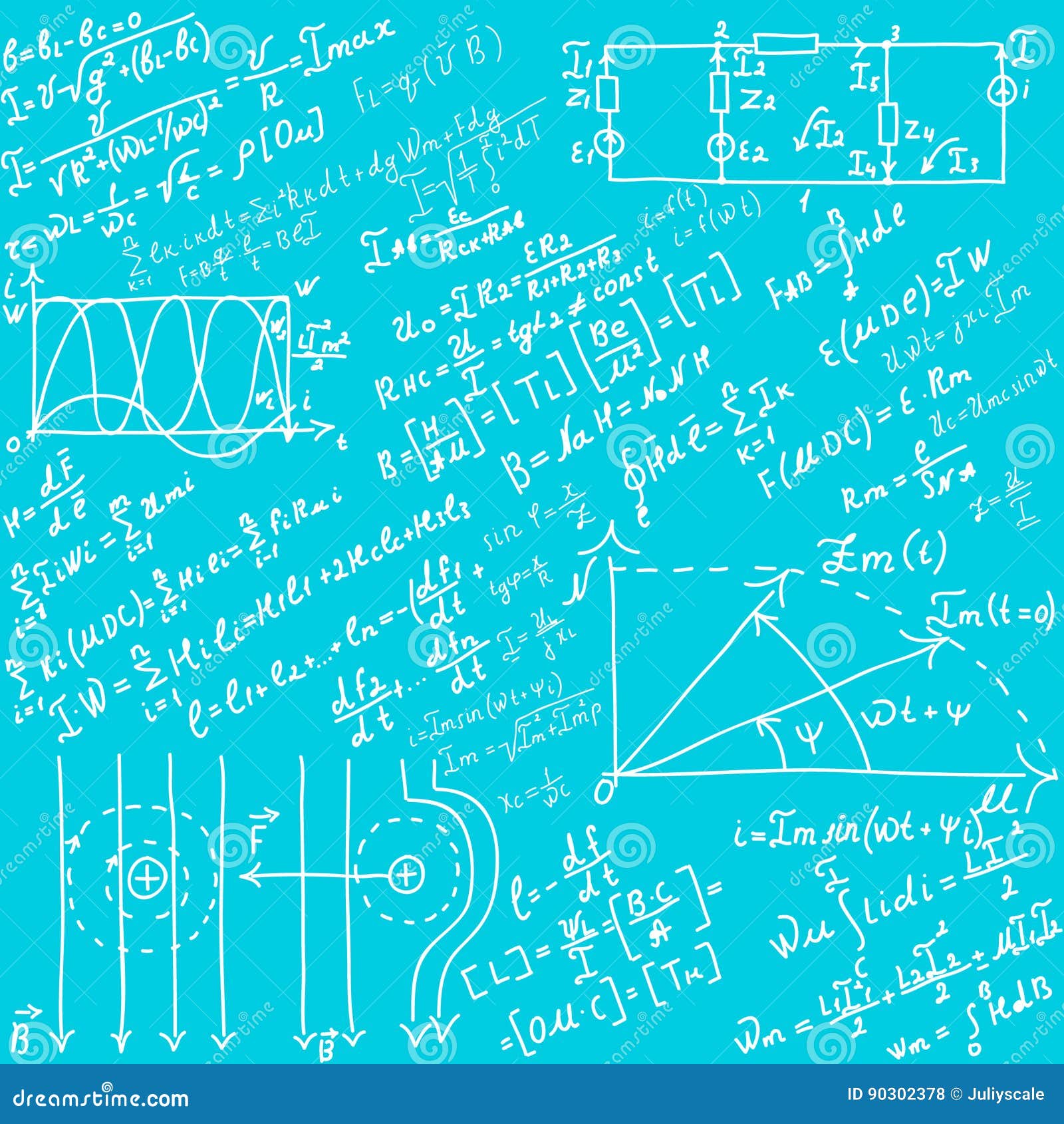 Mathematical Equations and Formulas Stock Vector - Illustration of ...