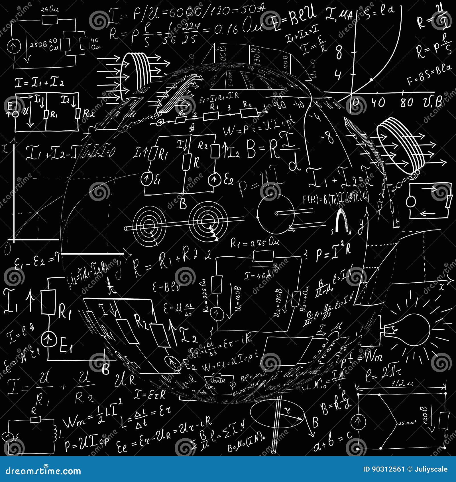 Mathematical Equations And Formulas Cartoon Vector | CartoonDealer.com ...