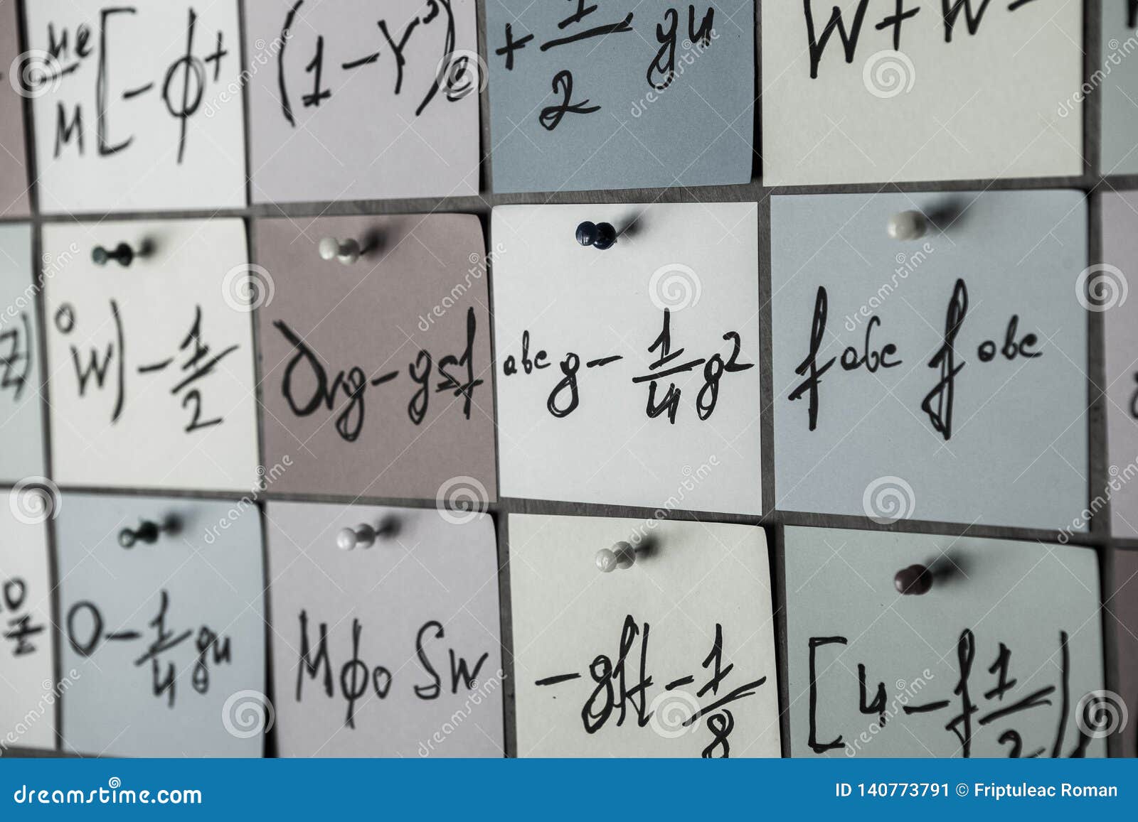 Mathematical Equations and Formulas on Stickers Stock Image - Image of ...
