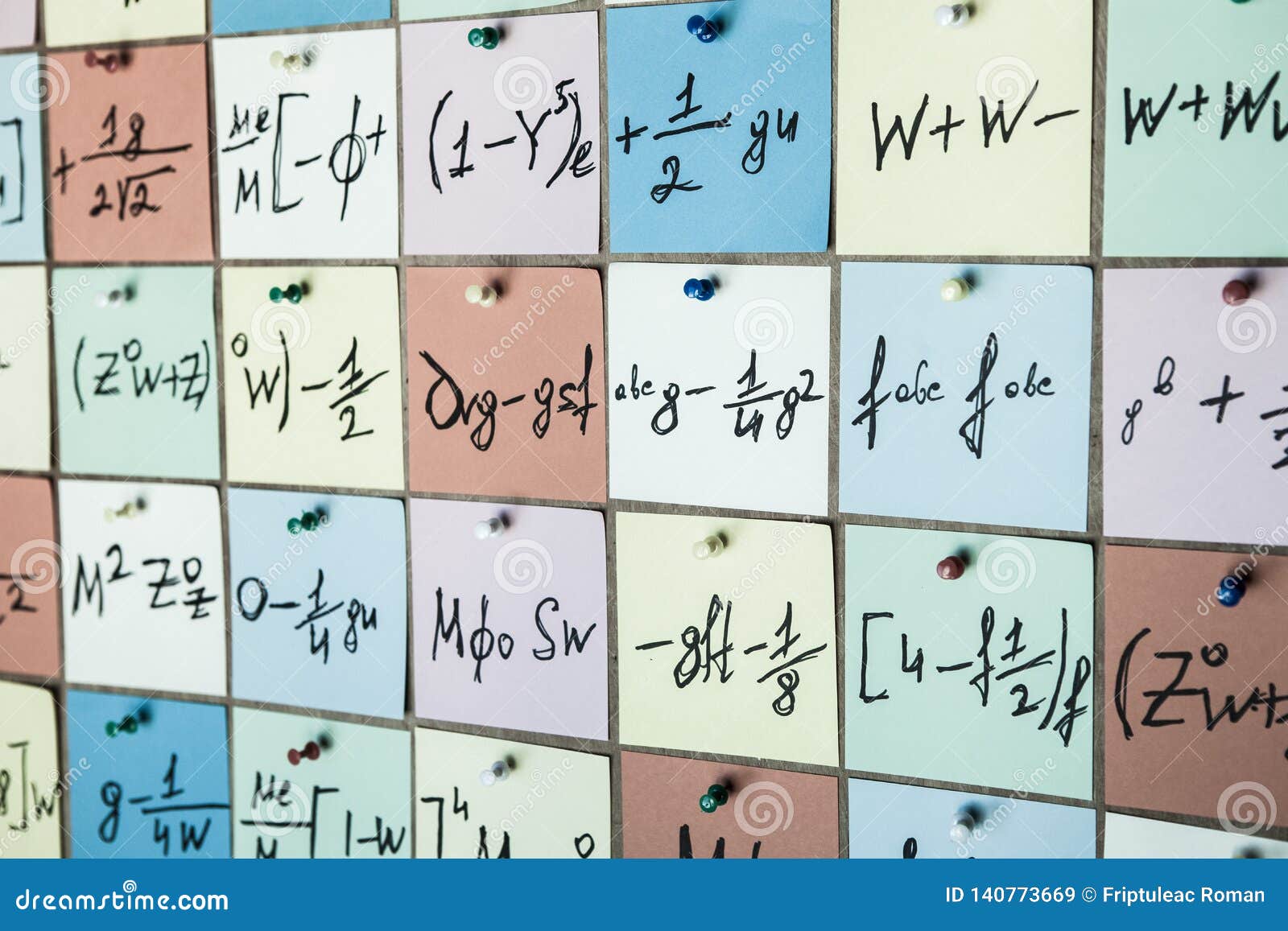 Mathematical Equations and Formulas on Stickers. Stock Image - Image of ...