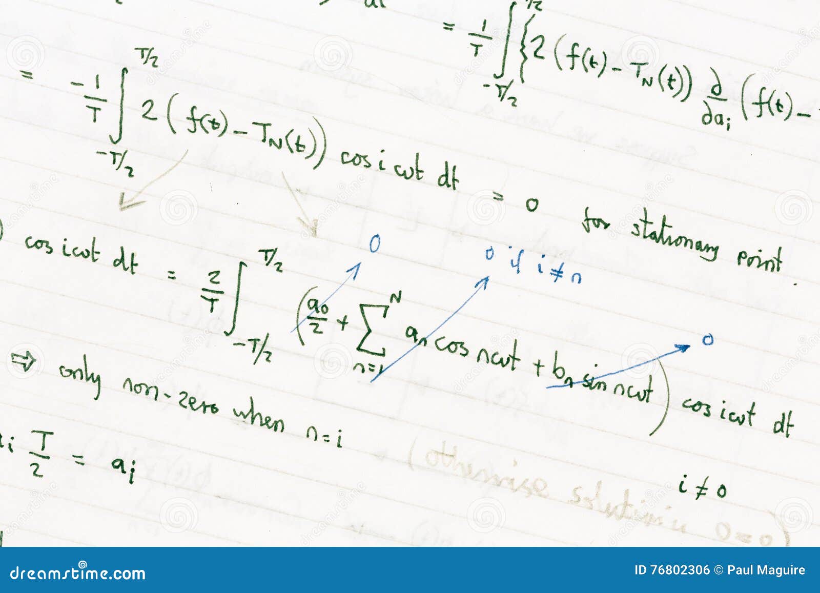 Mathematical equations stock photo. Image of complicated - 76802306