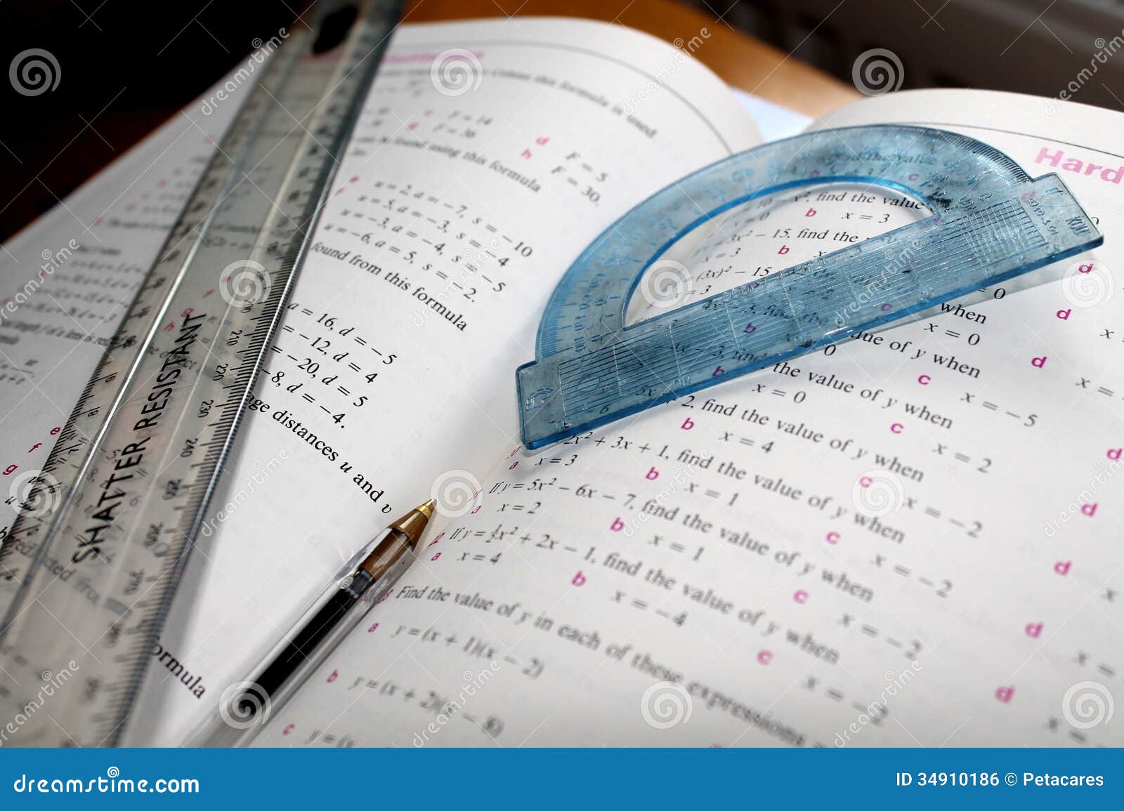 Mathematical Equations stock photo. Image of writing - 34910186