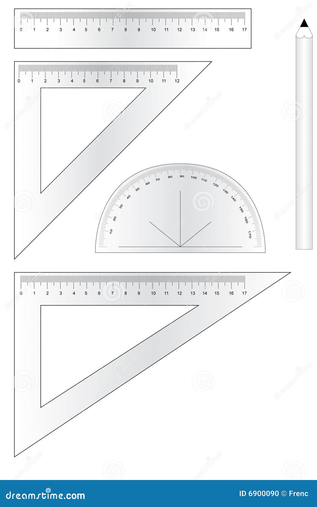 Mathematical equipments stock vector. Illustration of angle - 6900090