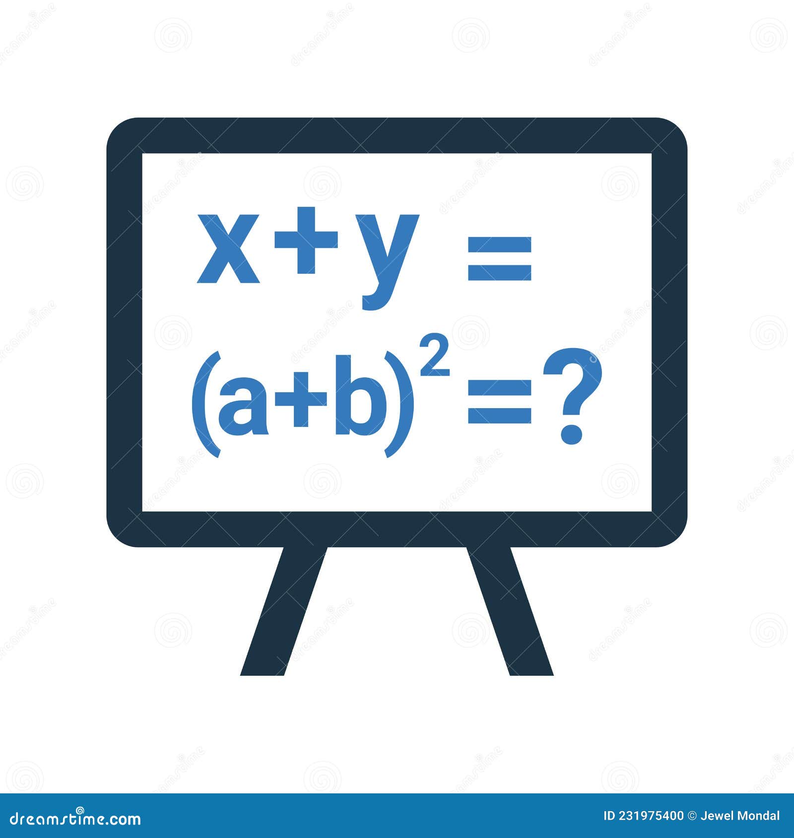 Mathematical, Example, Solution Icon. Simple Flat Design Concept Stock ...