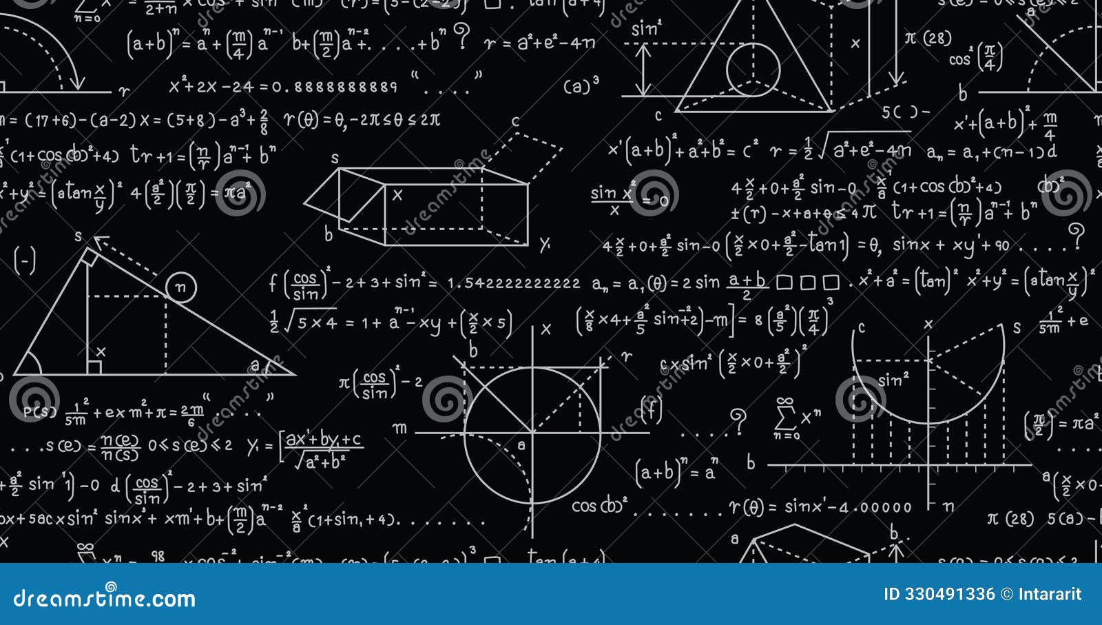 Mathematical Formula Background. Stock Illustration - Illustration of ...