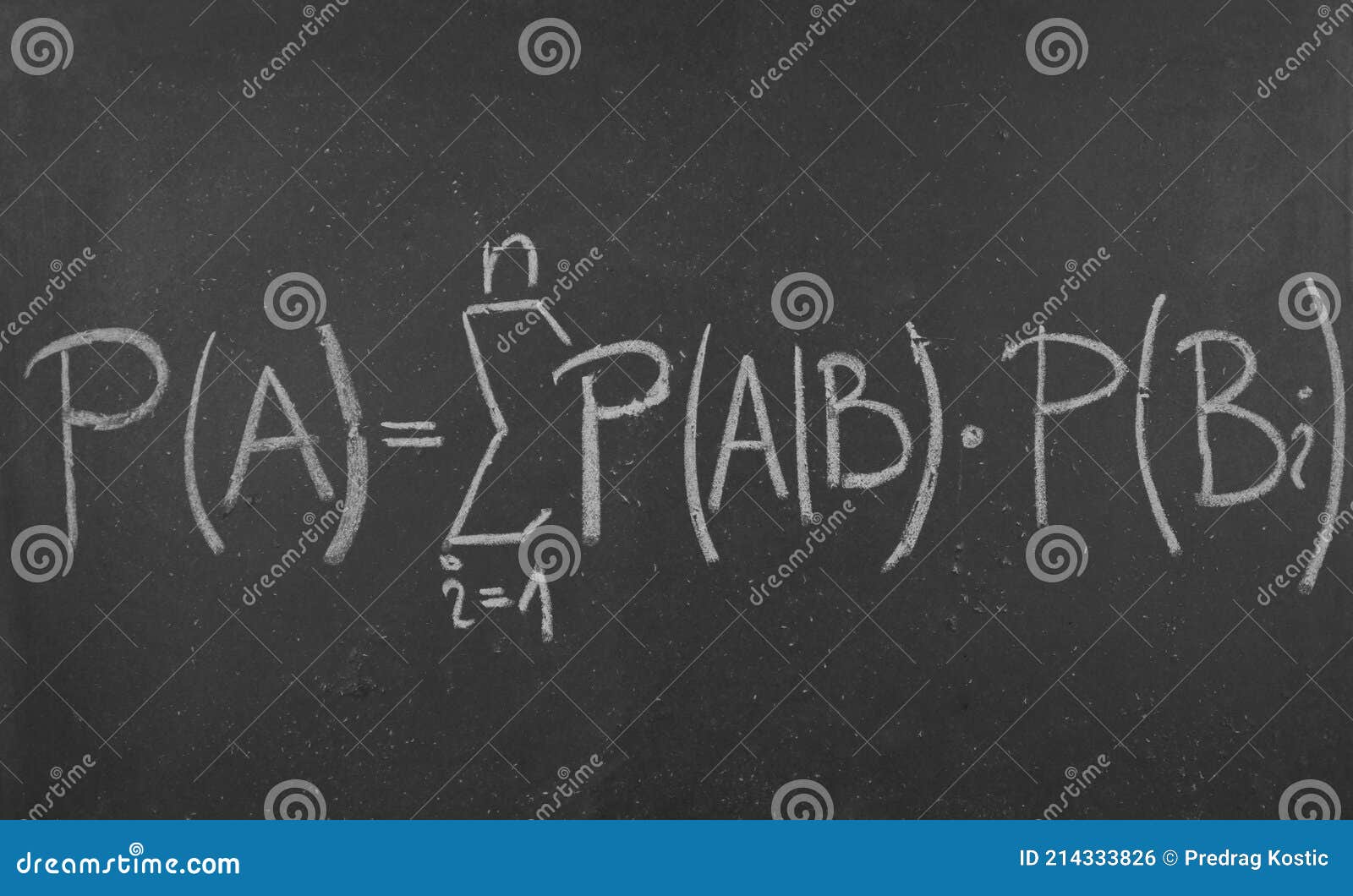 Mathematical Formula for Complete Probability Stock Photo - Image of ...