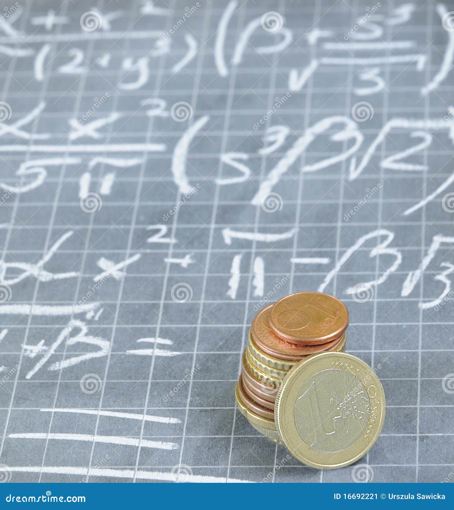 Mathematical Formula for Making Money Stock Image - Image of ...