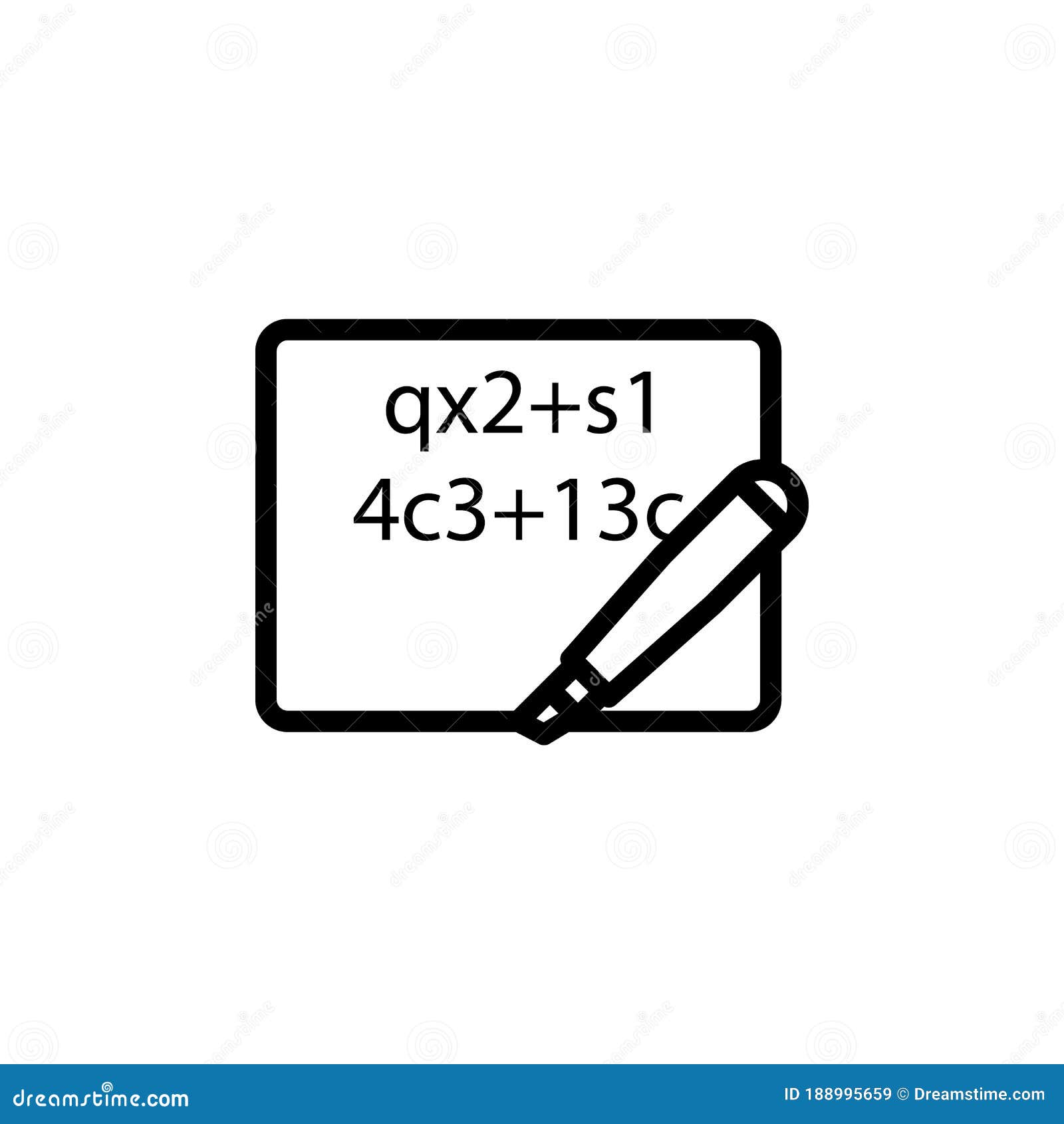 Mathematical Formula on a Sheet Icon. Element of Science Icon for ...