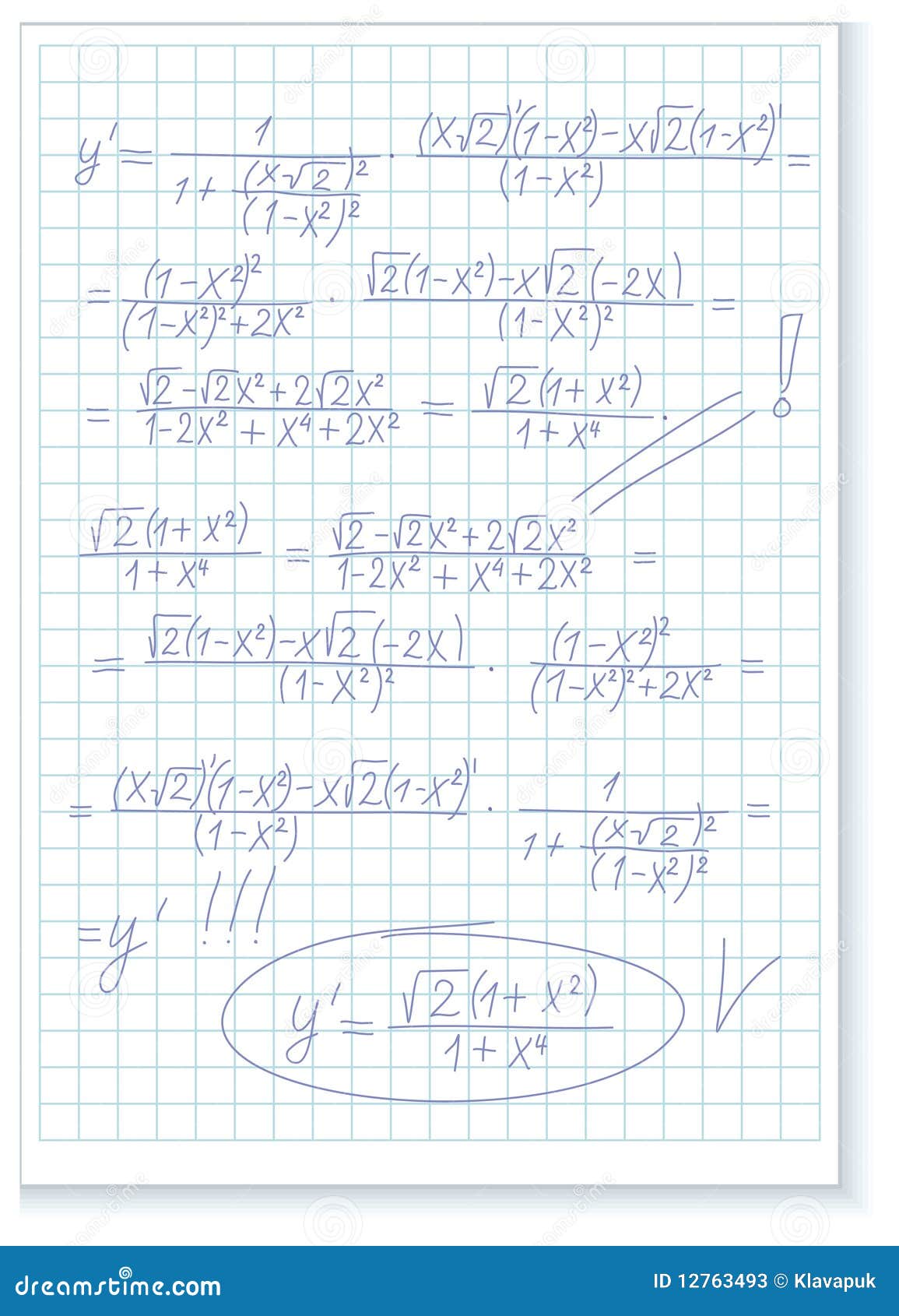Mathematical formulas stock vector. Illustration of scribble - 12763493
