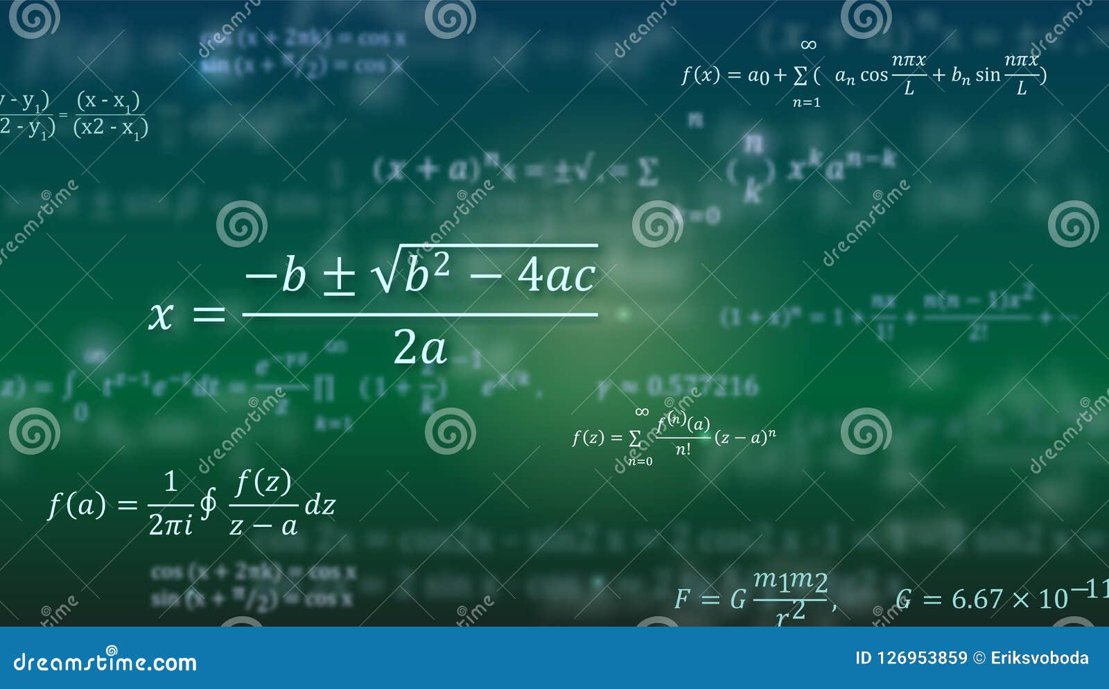 Mathematical Formulas. Abstract Green Background with Math Equations ... Mathematical Formulas. Abstract Green Background with Math Equations ...