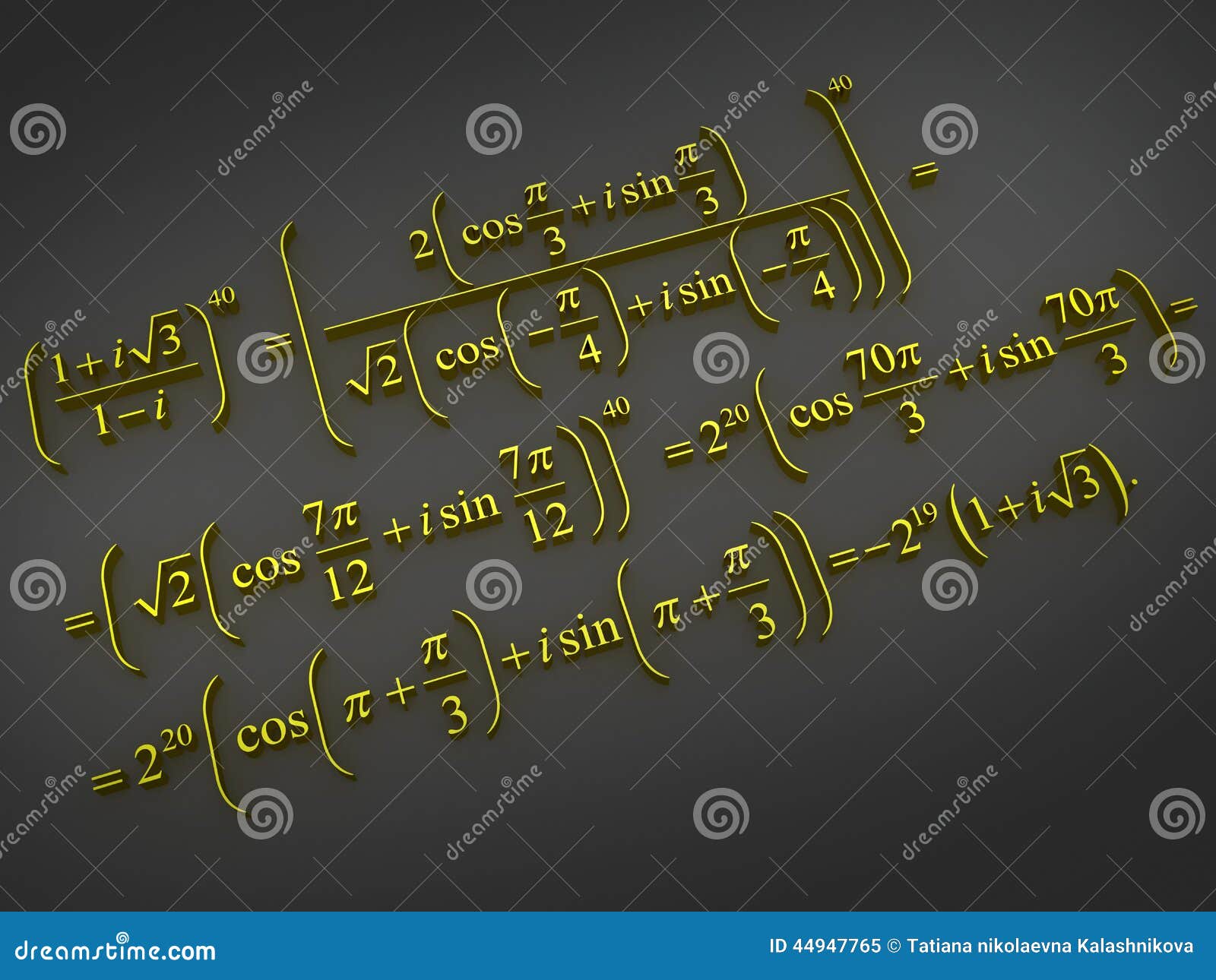 Mathematical formulas. stock image. Image of technology - 44947765