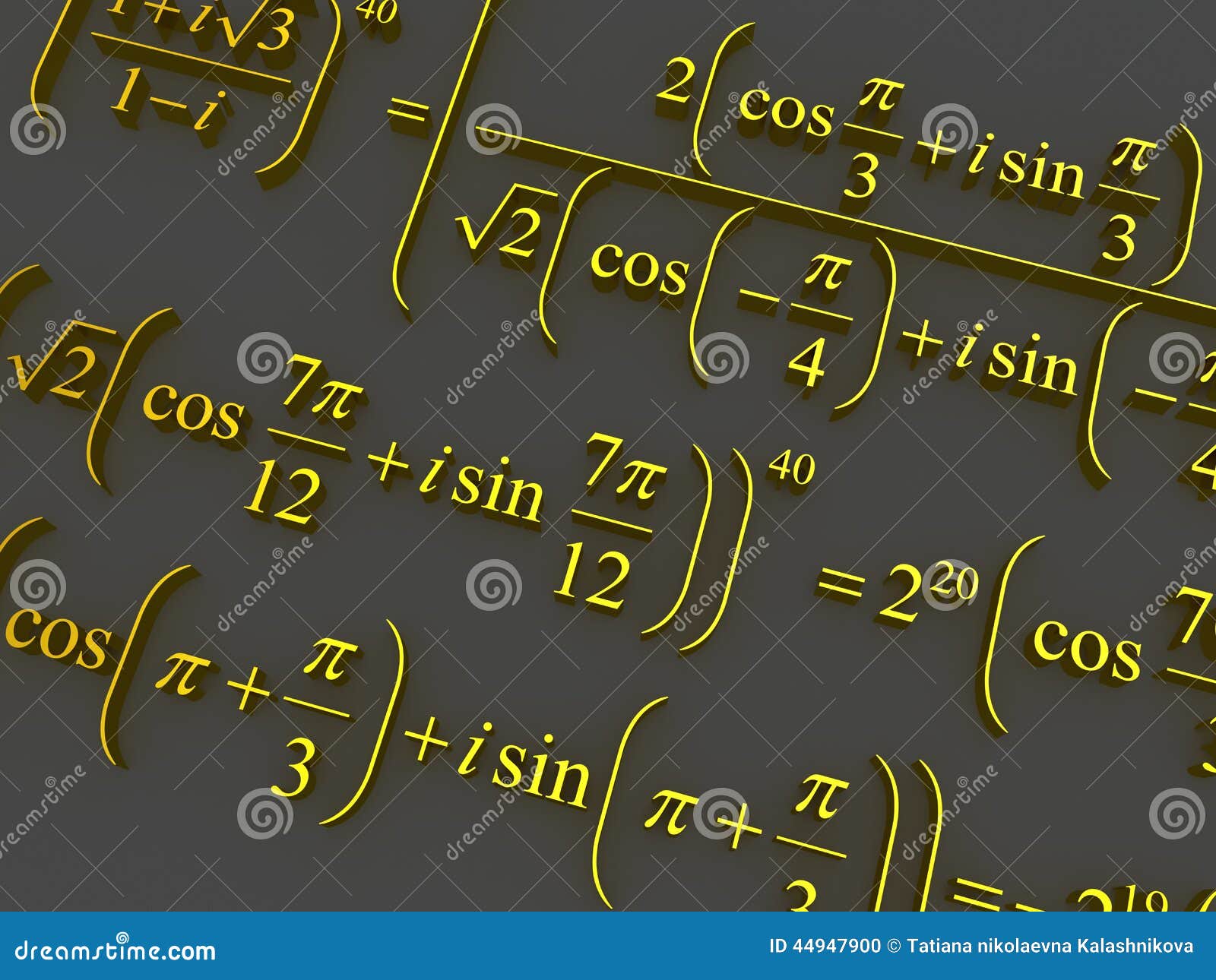 Mathematical formulas. stock illustration. Illustration of student ...