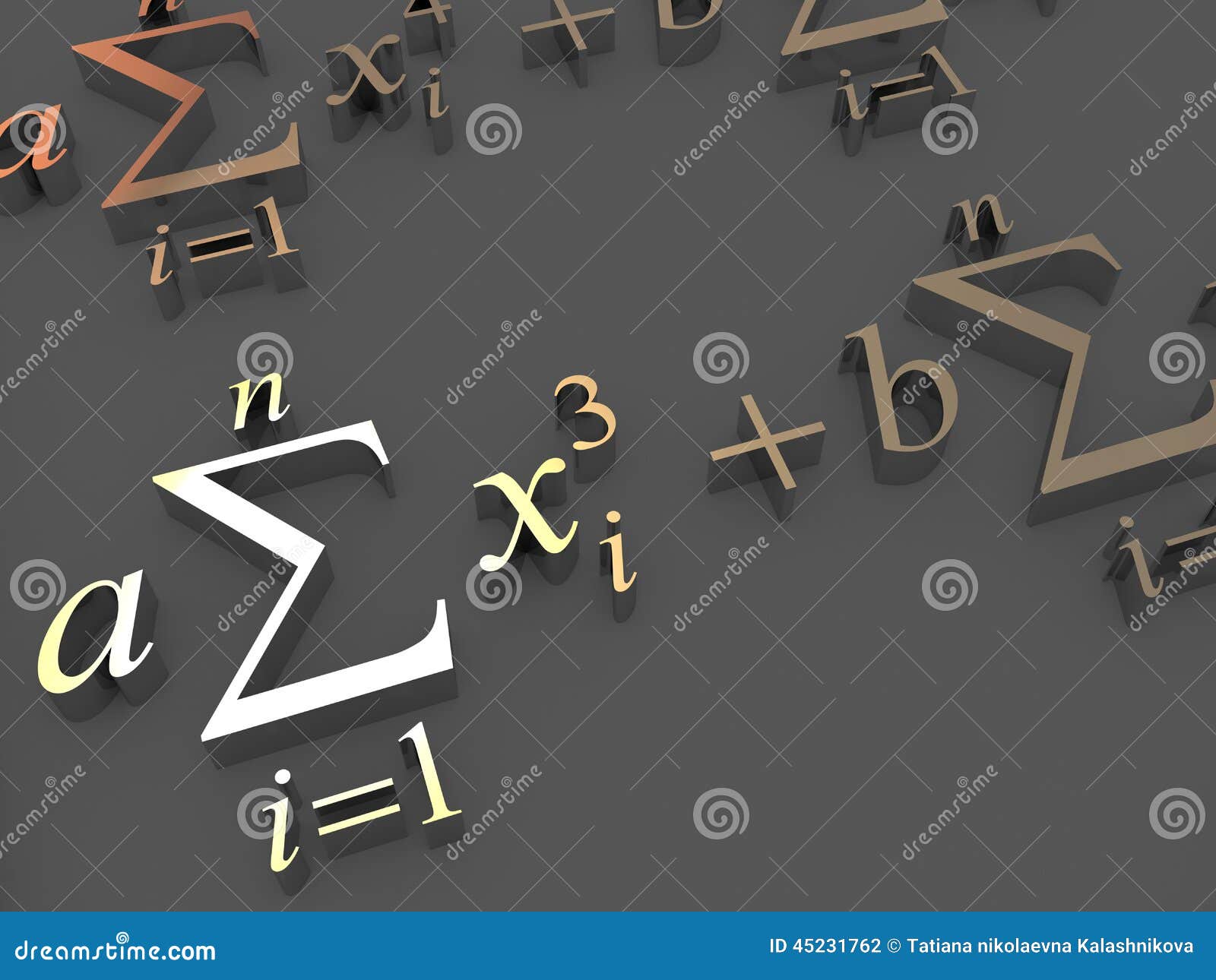 Mathematical formulas. stock illustration. Illustration of beautiful ...