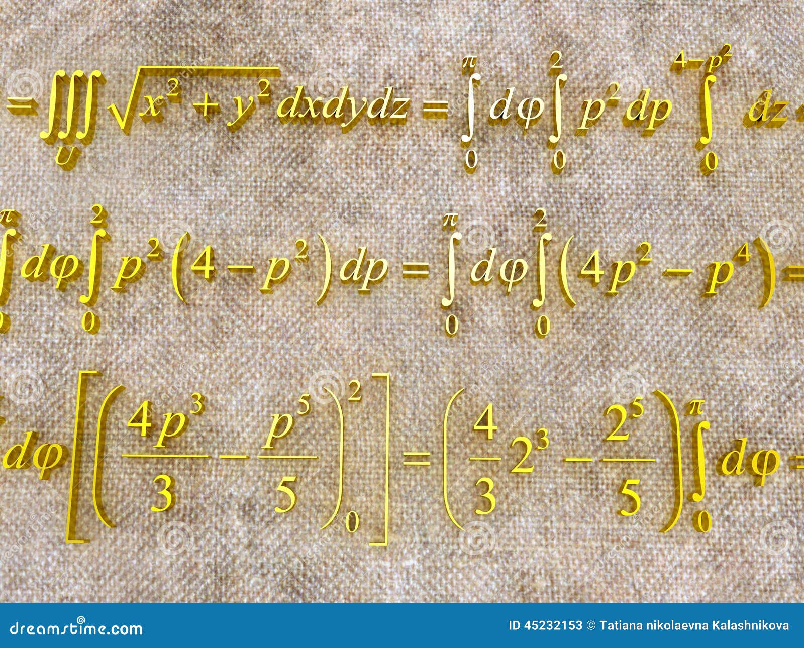Mathematical formulas. stock illustration. Illustration of task - 45232153