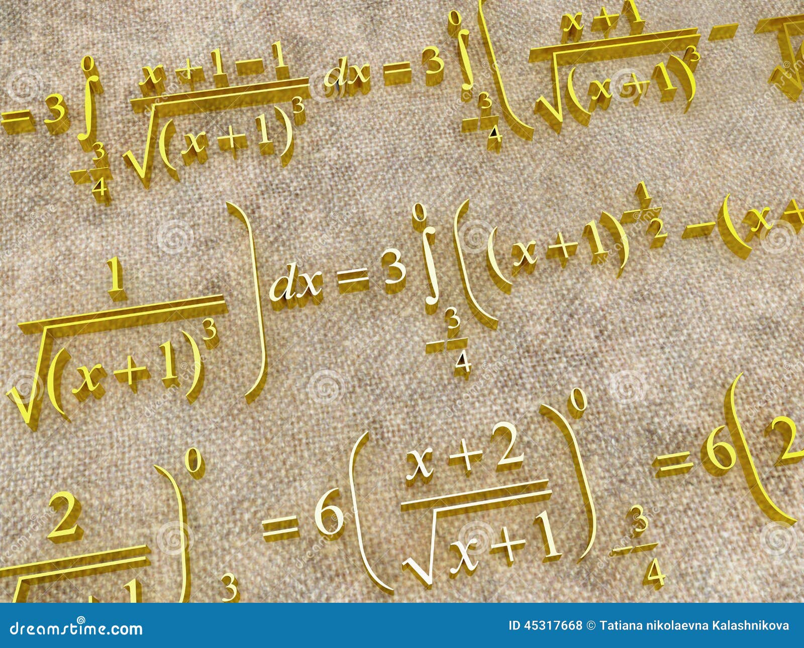 Mathematical formulas. stock photo. Image of science - 45317668