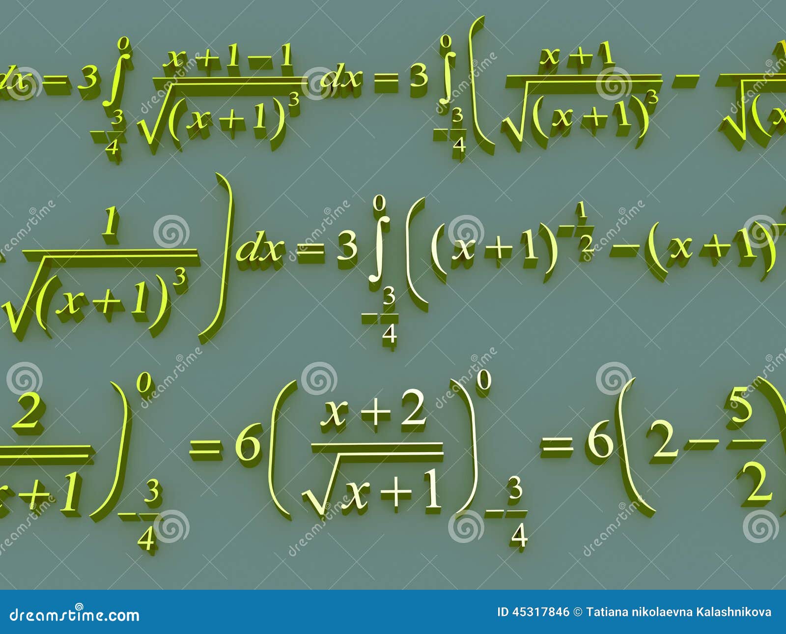 Mathematical formulas. stock photo. Image of sign, professor - 45317846