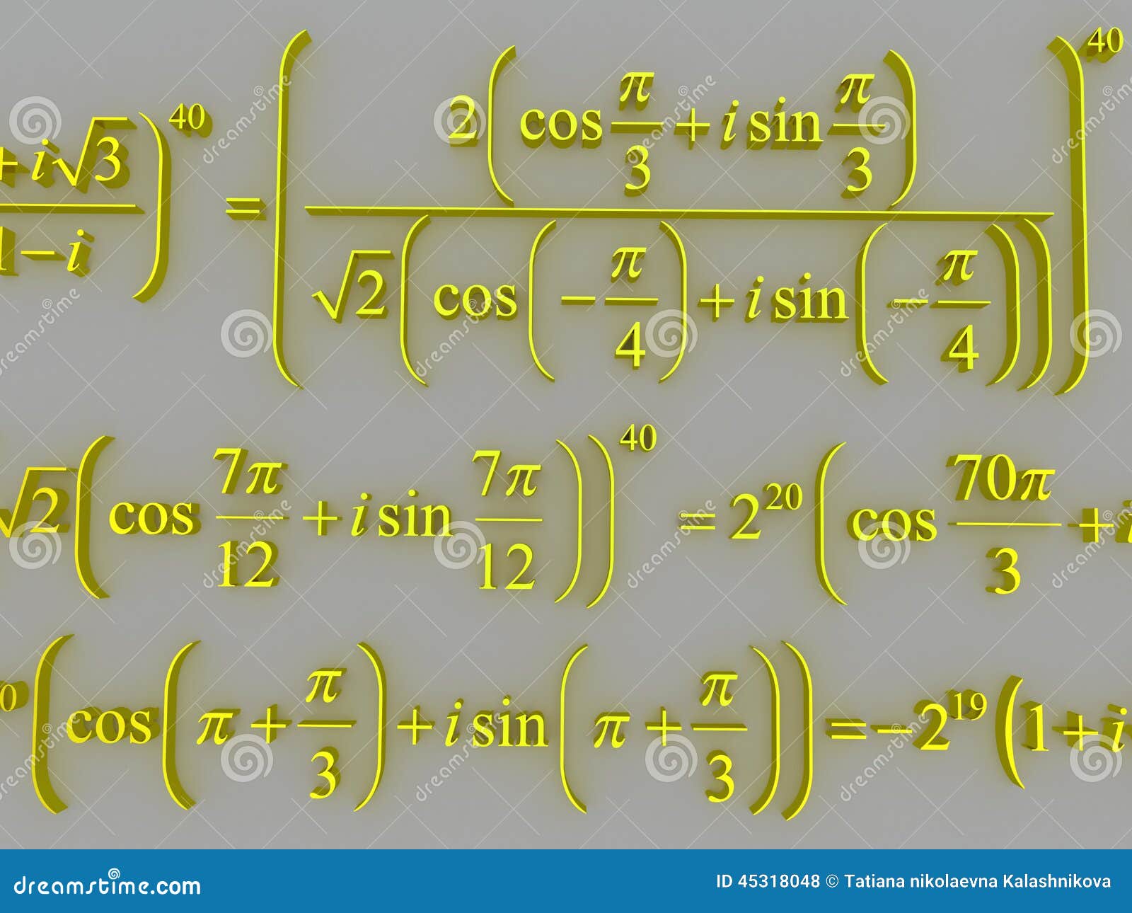 Mathematical formulas. stock illustration. Illustration of abstract ...