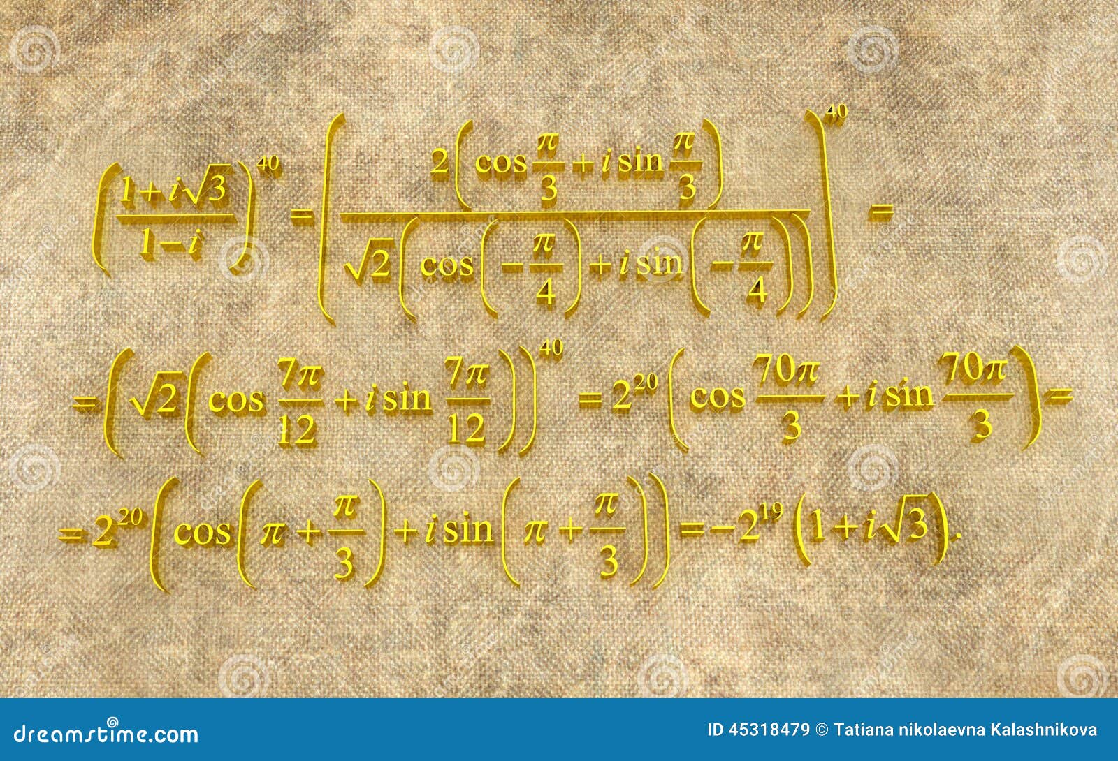Mathematical formulas. stock image. Image of analysis - 45318479