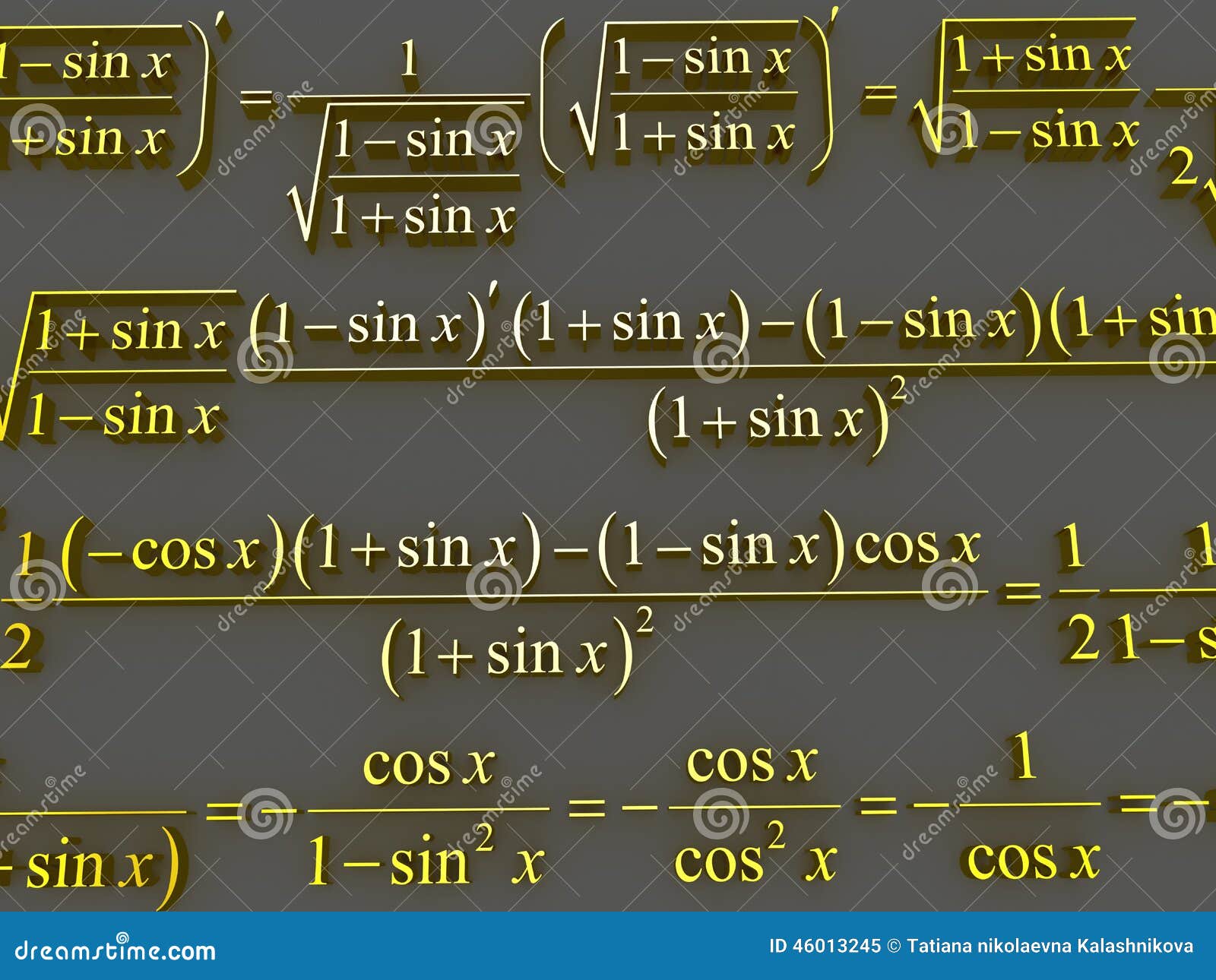 Mathematical formulas. stock illustration. Illustration of symbol ...