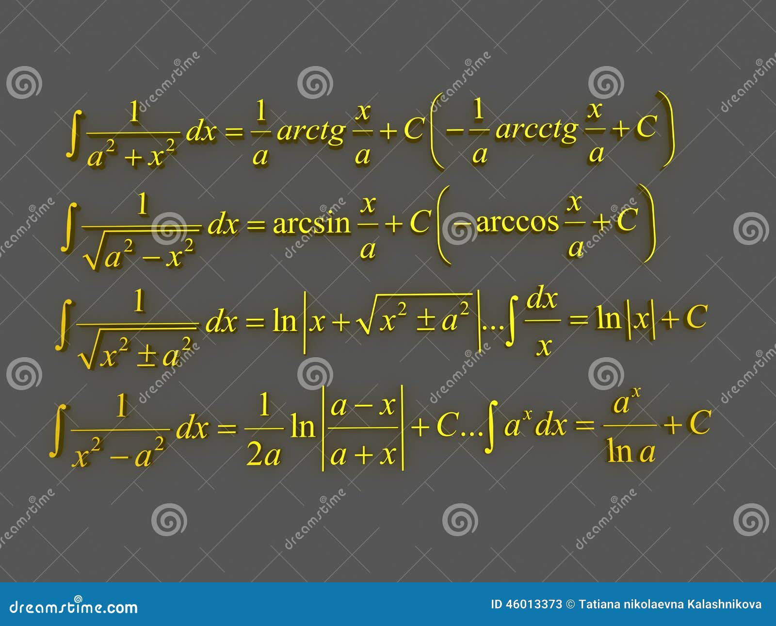 Mathematical formulas. stock illustration. Illustration of formulas ...