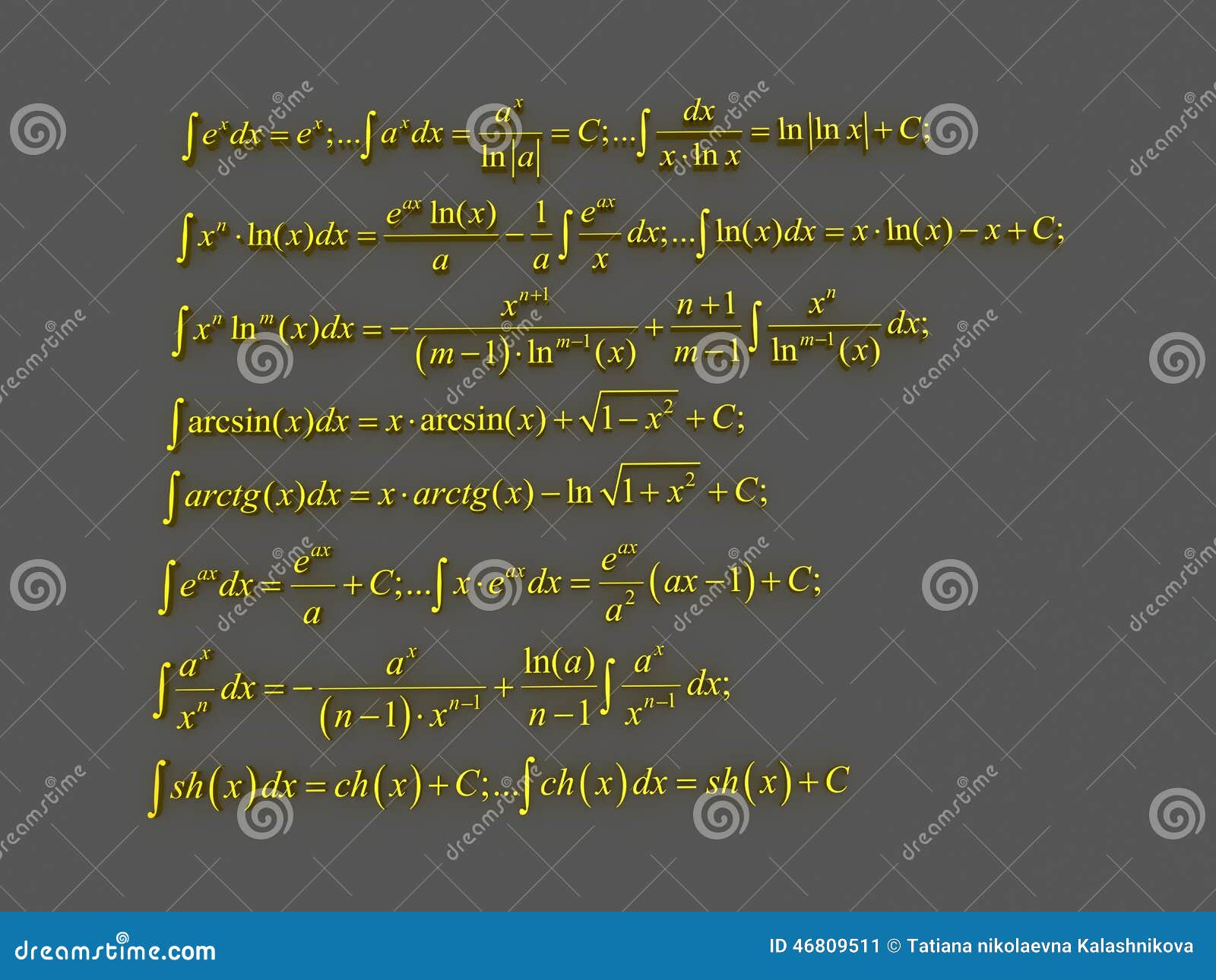 Mathematical formulas. stock image. Image of mathematical - 46809511