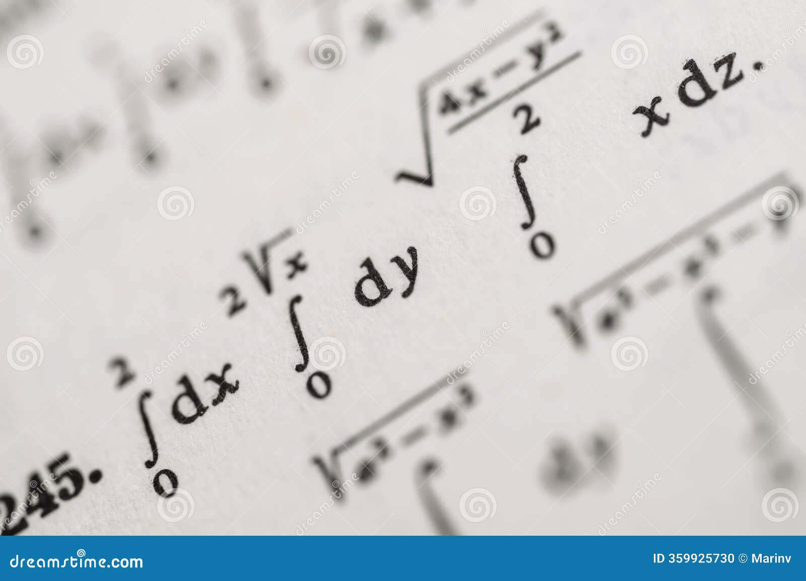 Mathematical Formulas And Calculations. Math Education Concept. Royalty ...