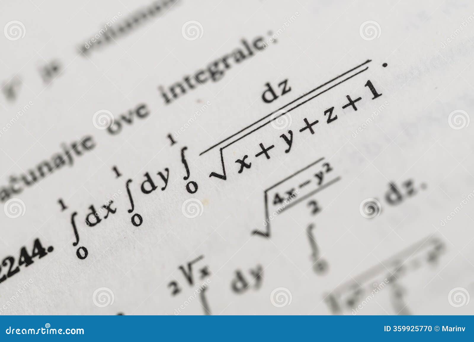 Mathematical Formulas And Calculations. Math Education Concept. Royalty ...