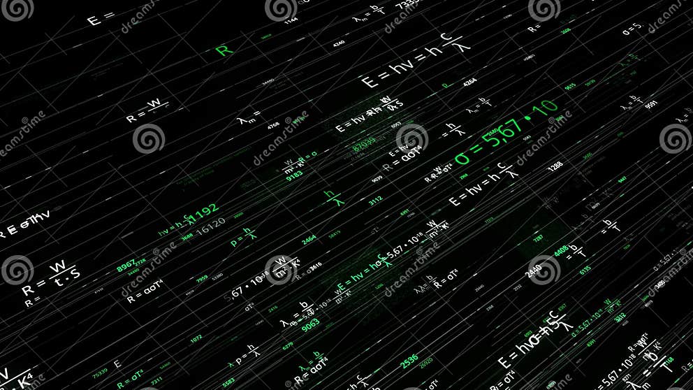 Mathematical Formulas in Matrix. Animation. Rewritable Mathematical ...