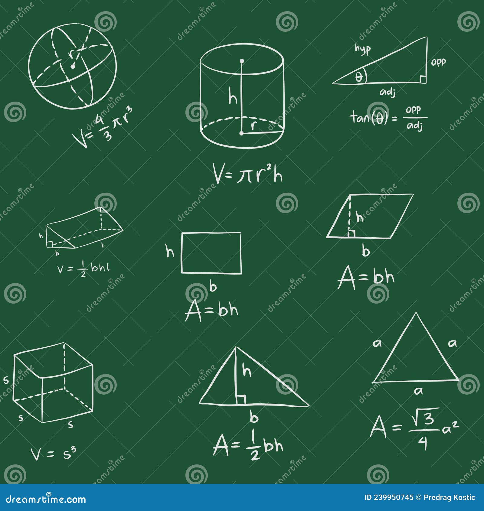 Mathematical formulas stock illustration. Illustration of education ...