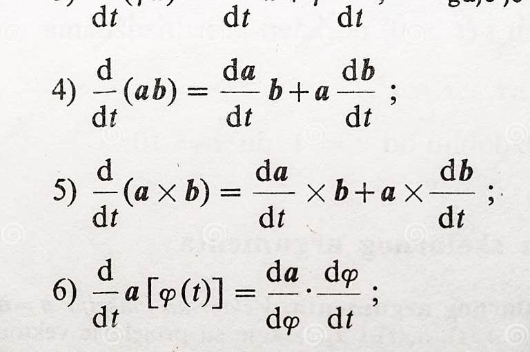 Mathematical Formulas and Vector Calculations: Close-Up of ...