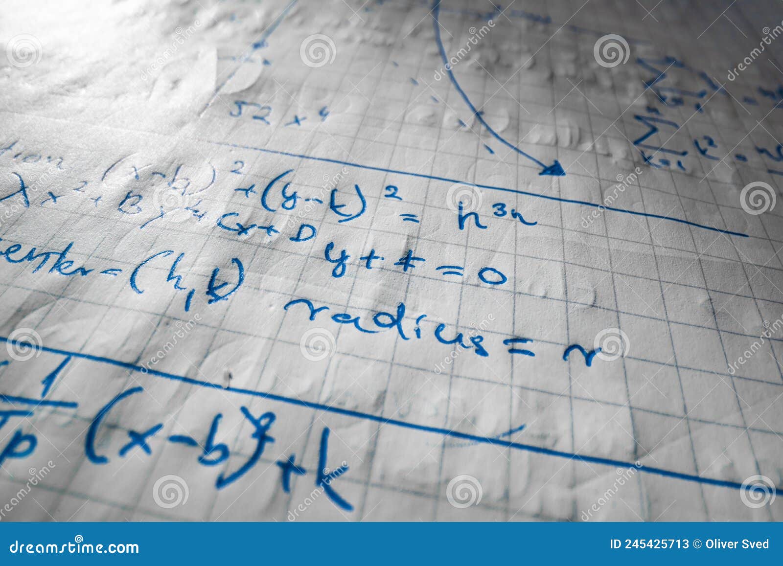 Mathematical Formulas Written in Notebook Closeup Photo Stock Image ... Mathematical Formulas Written in Notebook Closeup Photo Stock Image ...