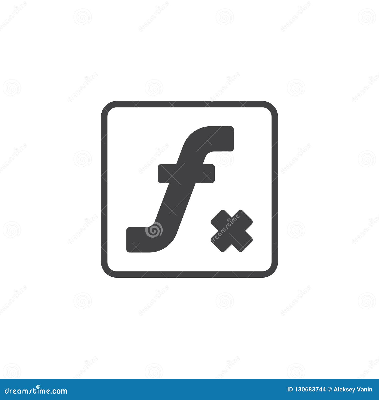 Mathematical Function Vector Icon Stock Vector Illustration Of